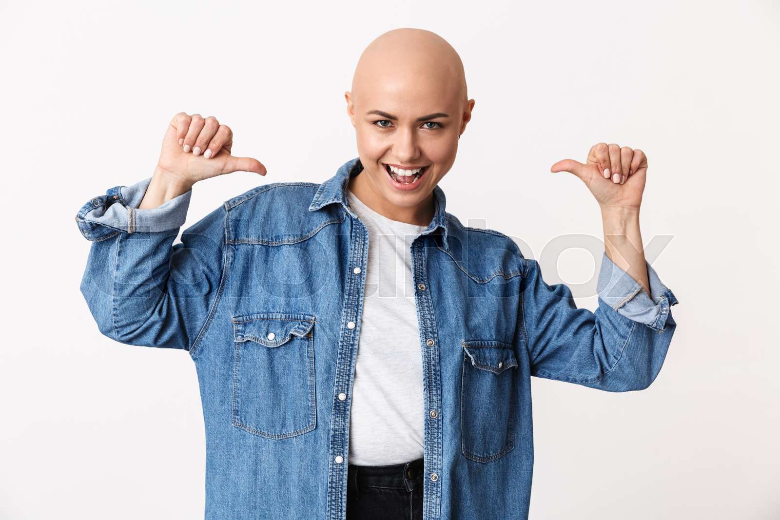 Portrait of a beautiful young hairless woman | Stock image | Colourbox
