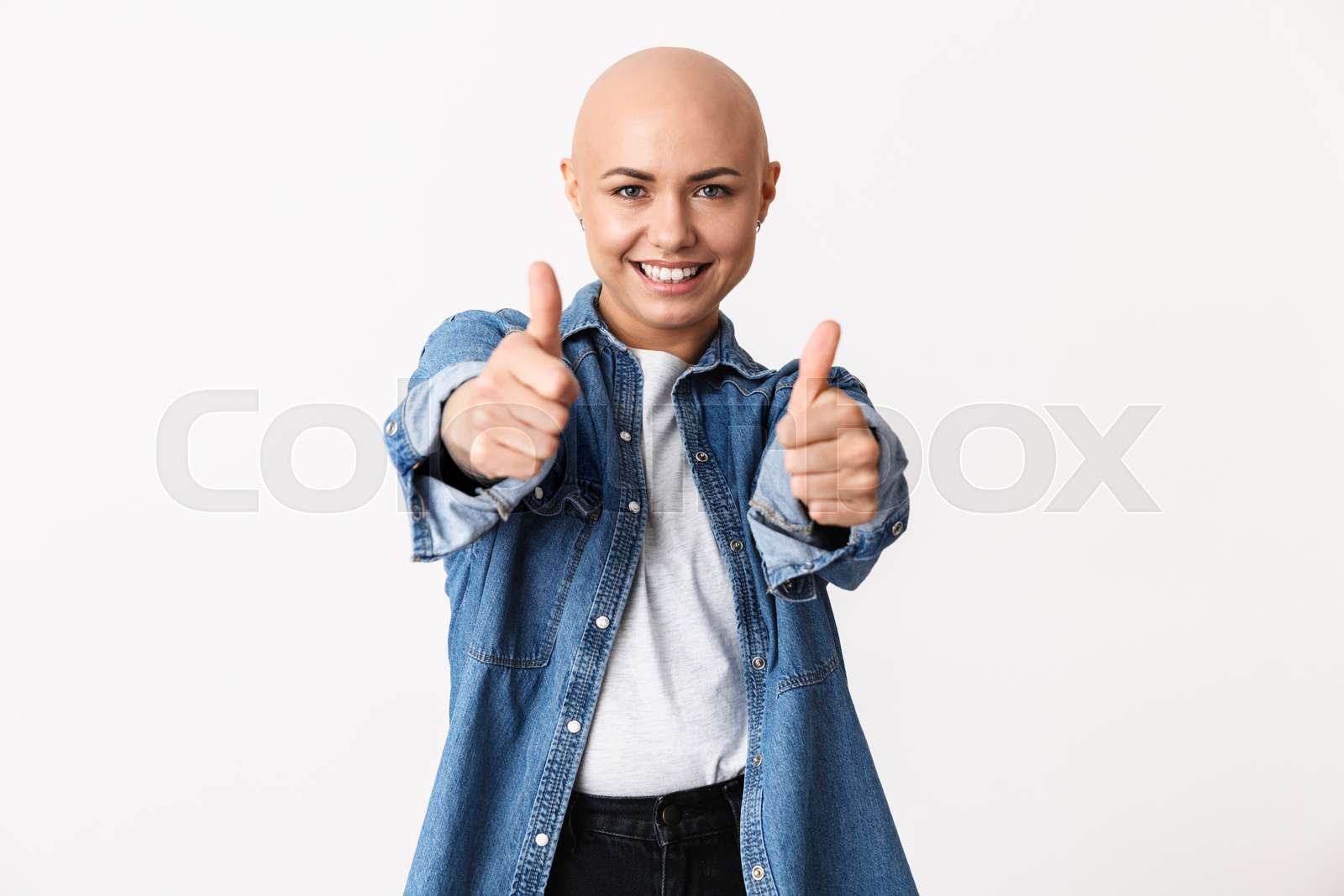 Portrait of a beautiful young hairless woman | Stock image | Colourbox