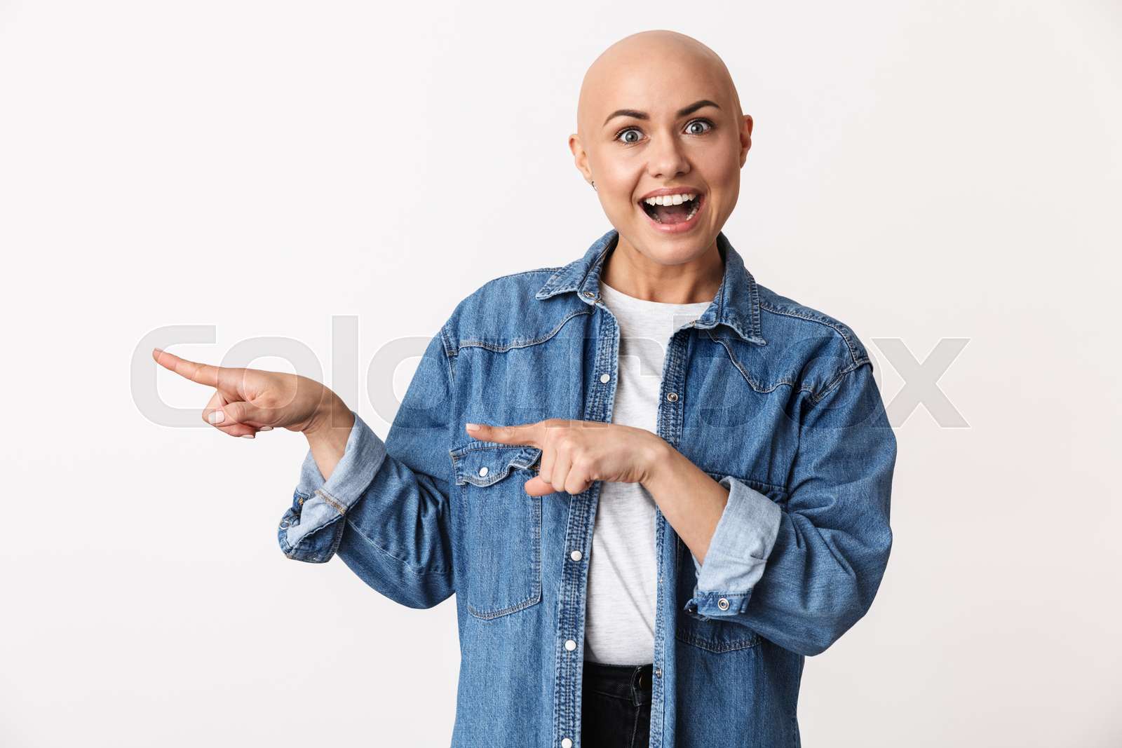 Portrait of a beautiful young hairless woman | Stock image | Colourbox