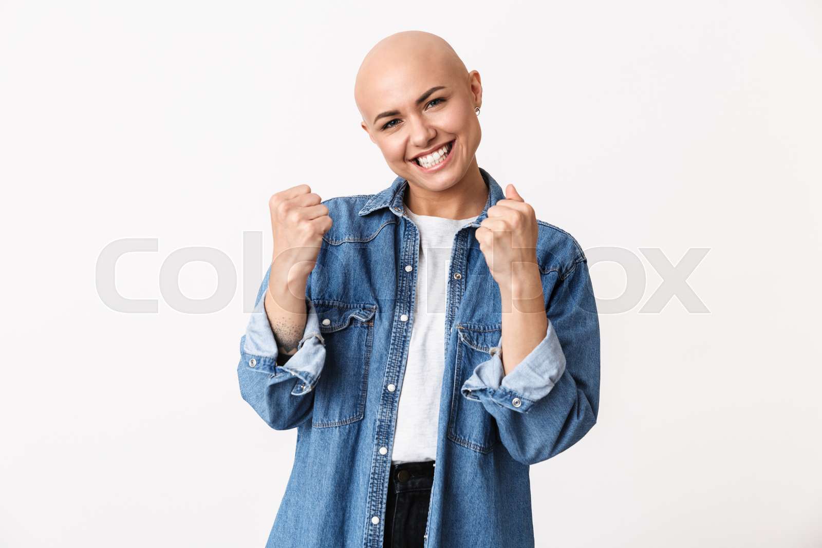 Portrait of a beautiful young hairless woman | Stock image | Colourbox