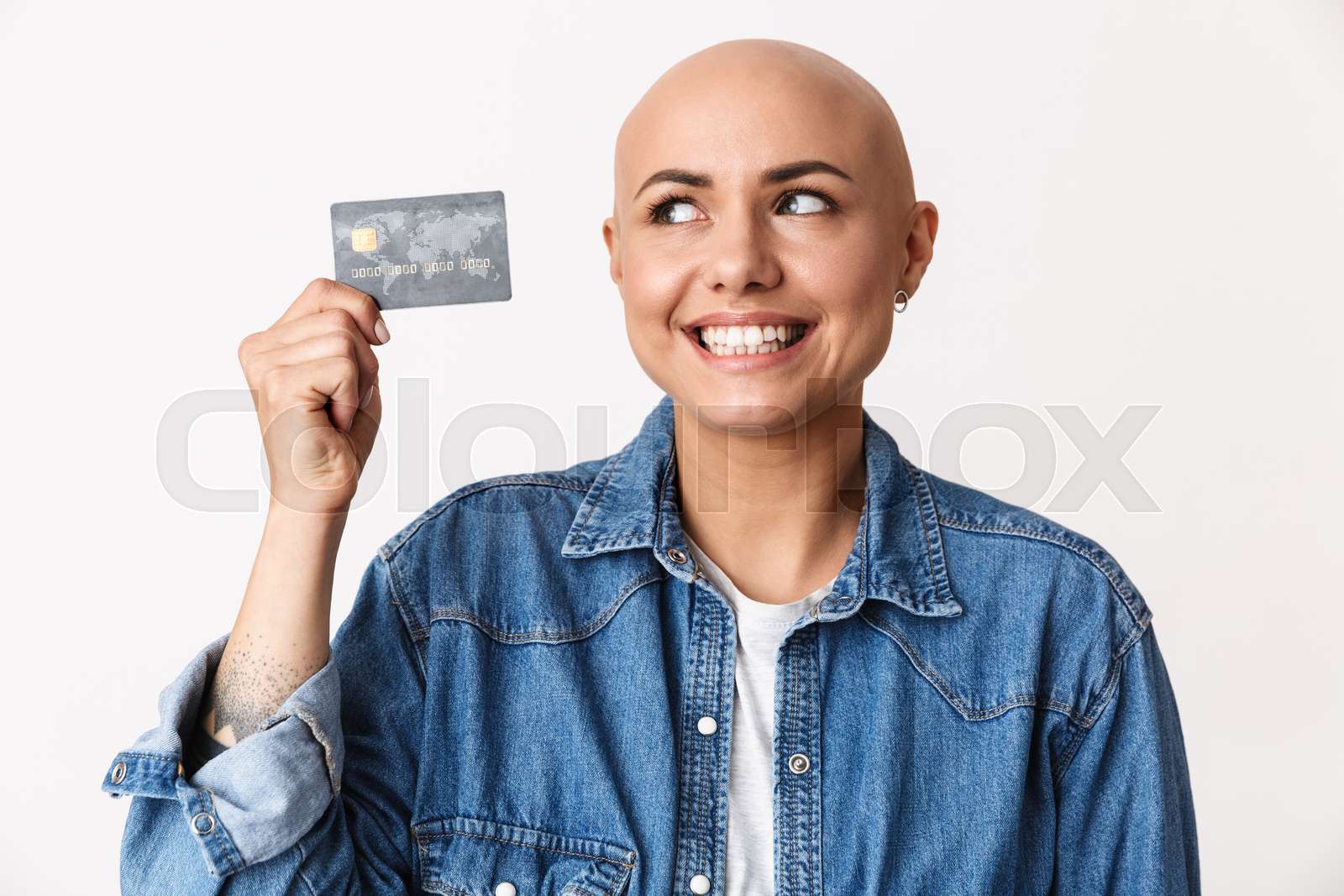 Portrait of a beautiful young hairless woman | Stock image | Colourbox
