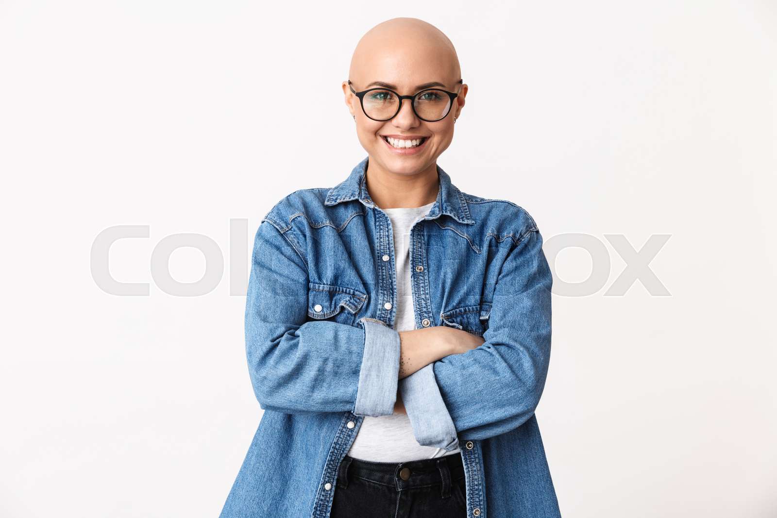 Portrait of a beautiful young hairless woman | Stock image | Colourbox