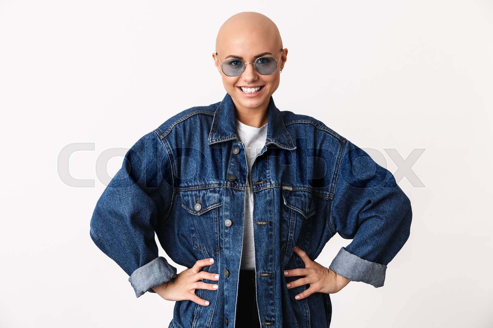 Portrait of a beautiful young hairless woman | Stock image | Colourbox