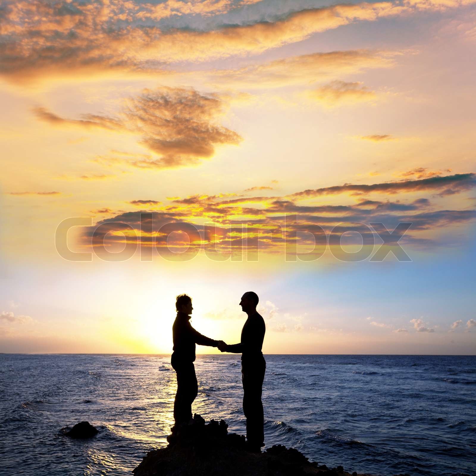 Couple on sunrise | Stock image | Colourbox