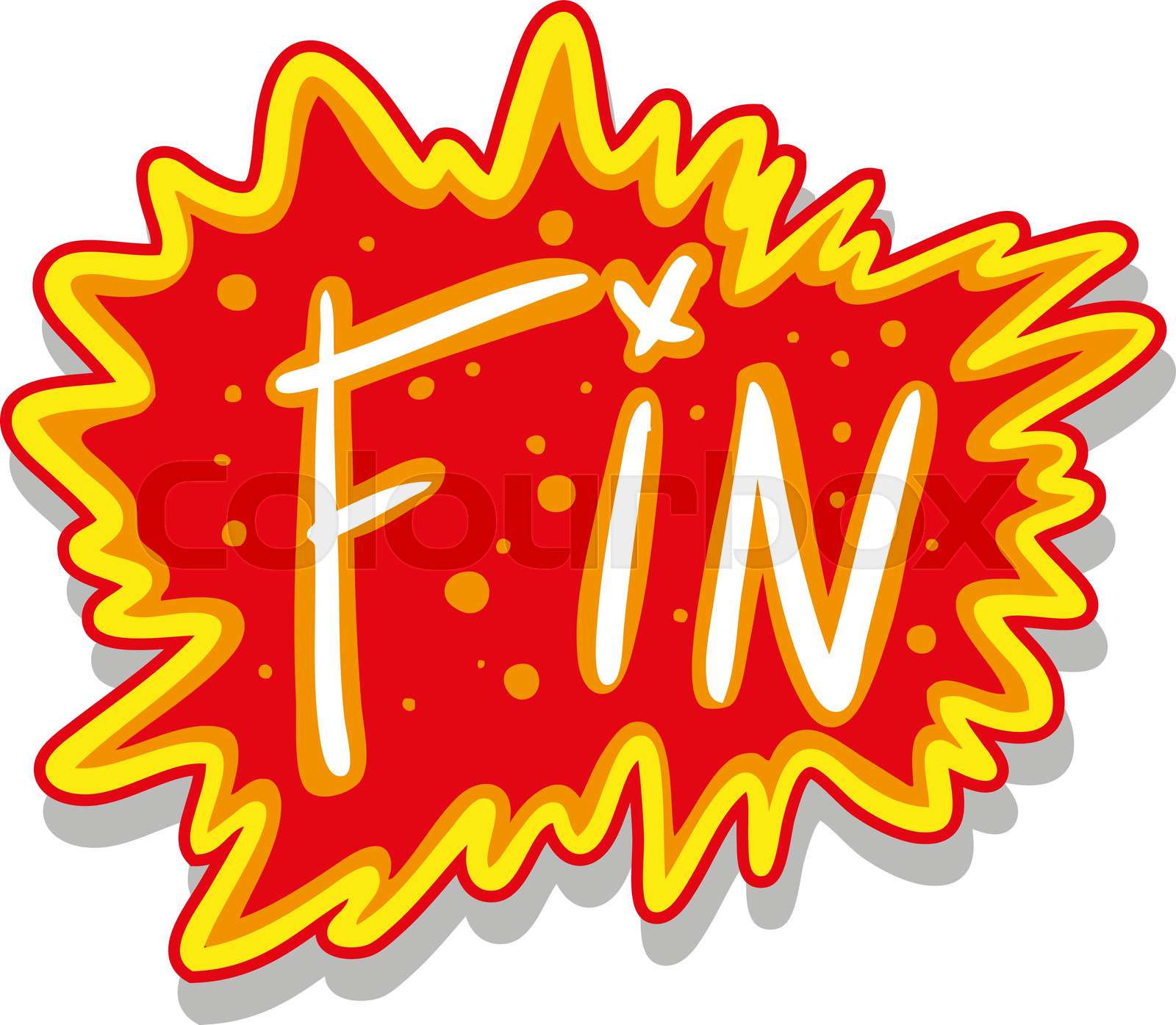 Cartoon doodle style hand drawn fin symbol | Stock vector | Colourbox