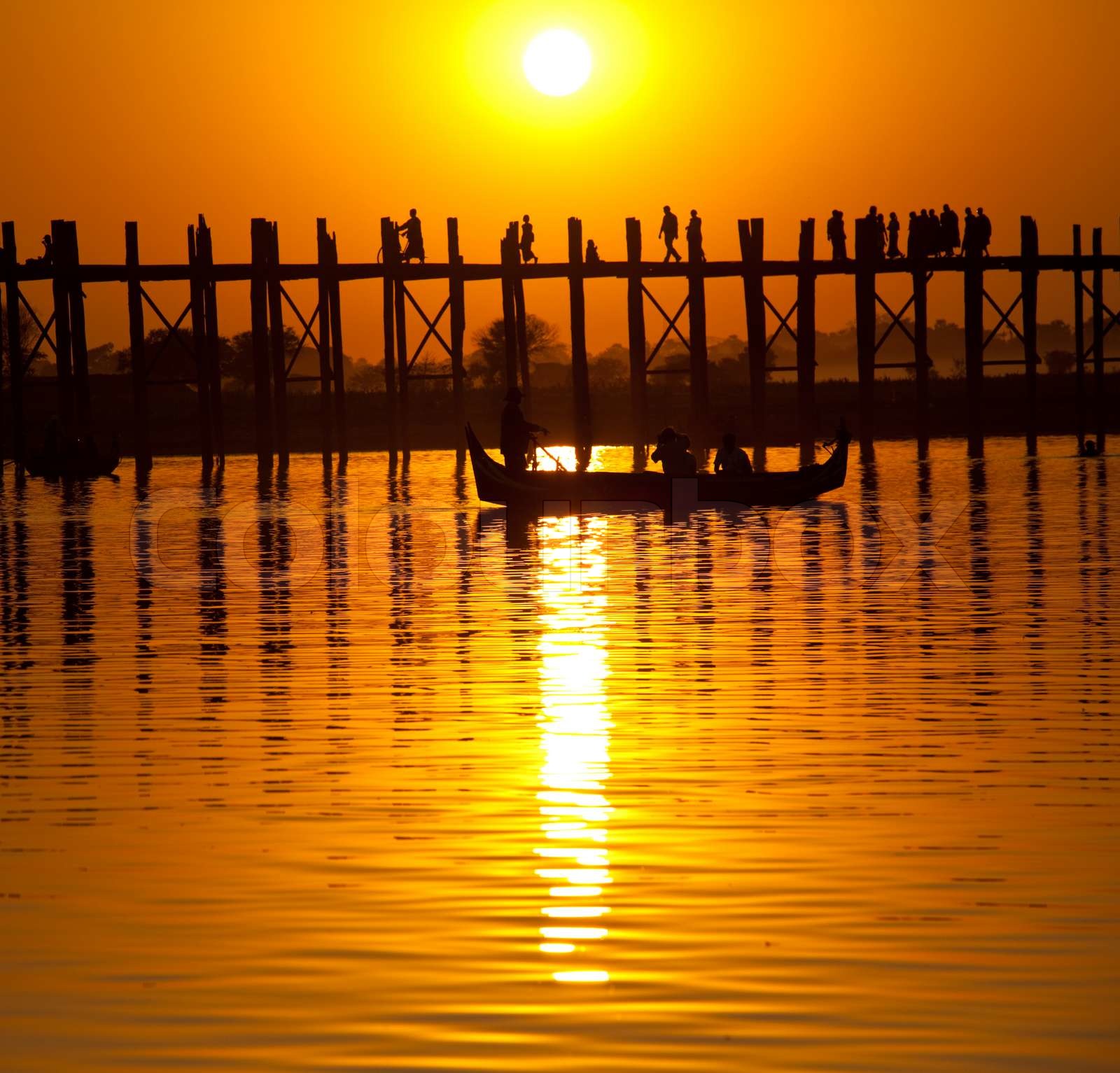 Bridge in Myanmar | Stock image | Colourbox
