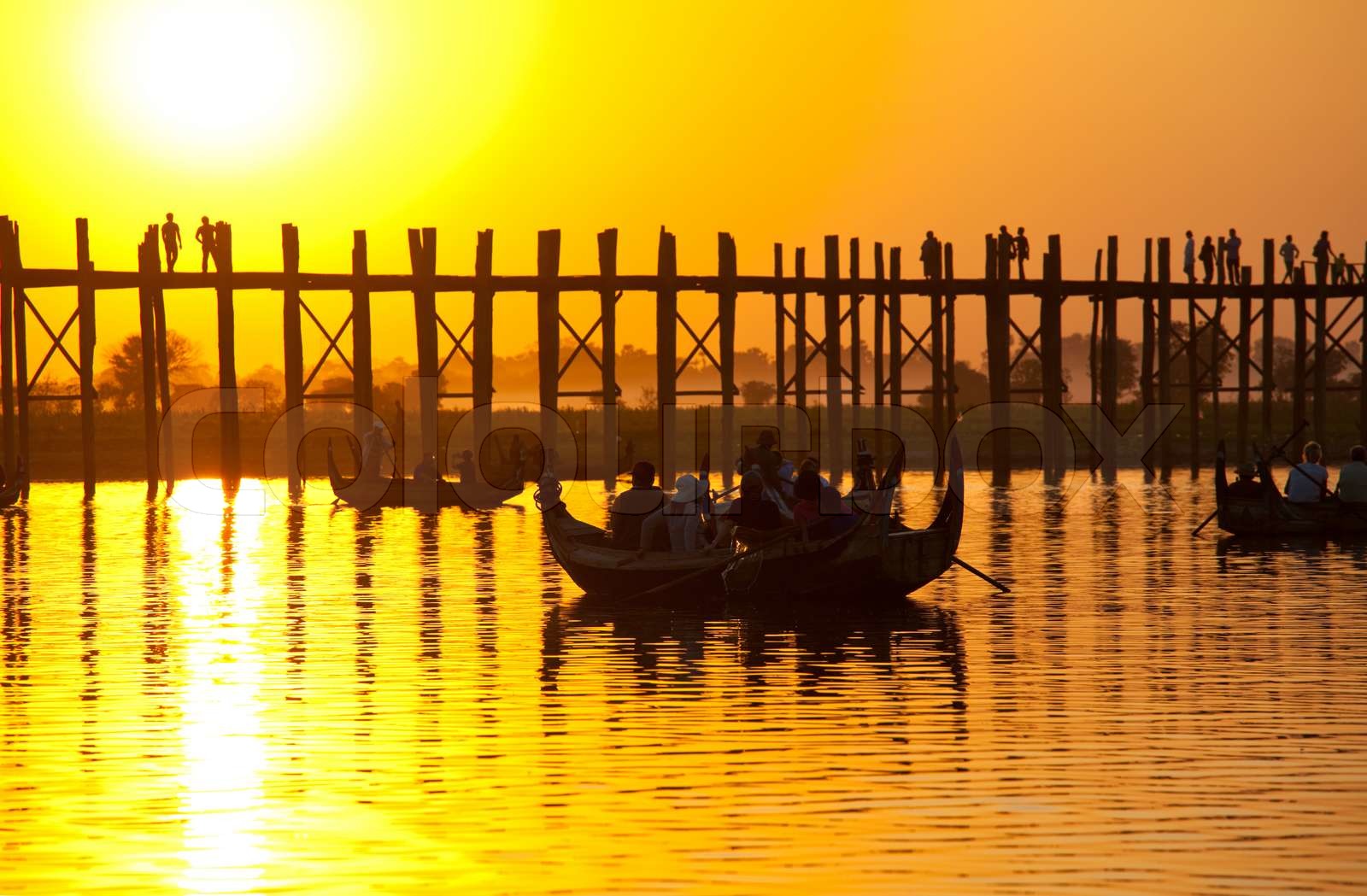 Bridge in Myanmar | Stock image | Colourbox