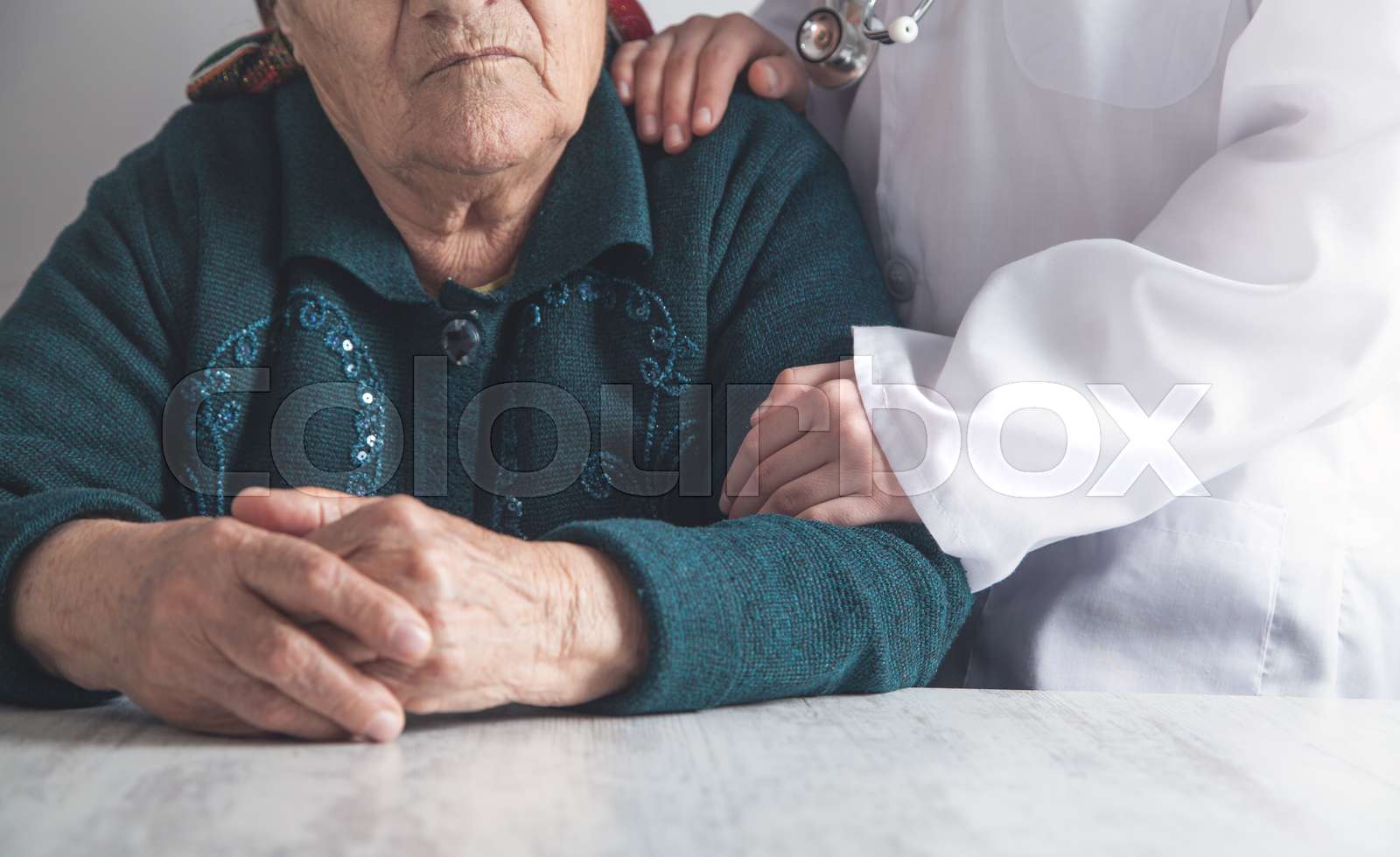 Nurse and elderly woman patient. Health and elderly care | Stock image ...