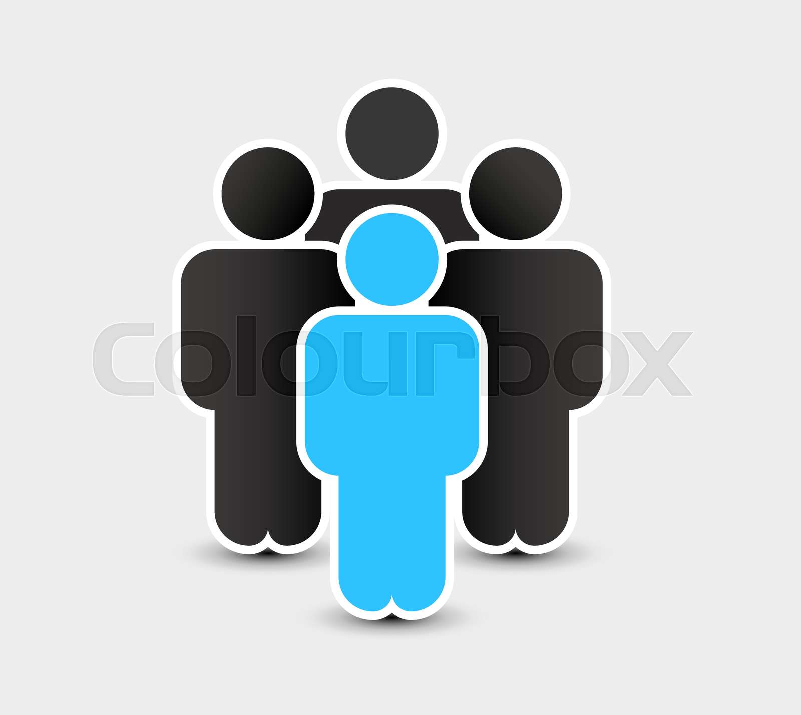 People icon in trendy flat style. Persons symbol for your infographics ...