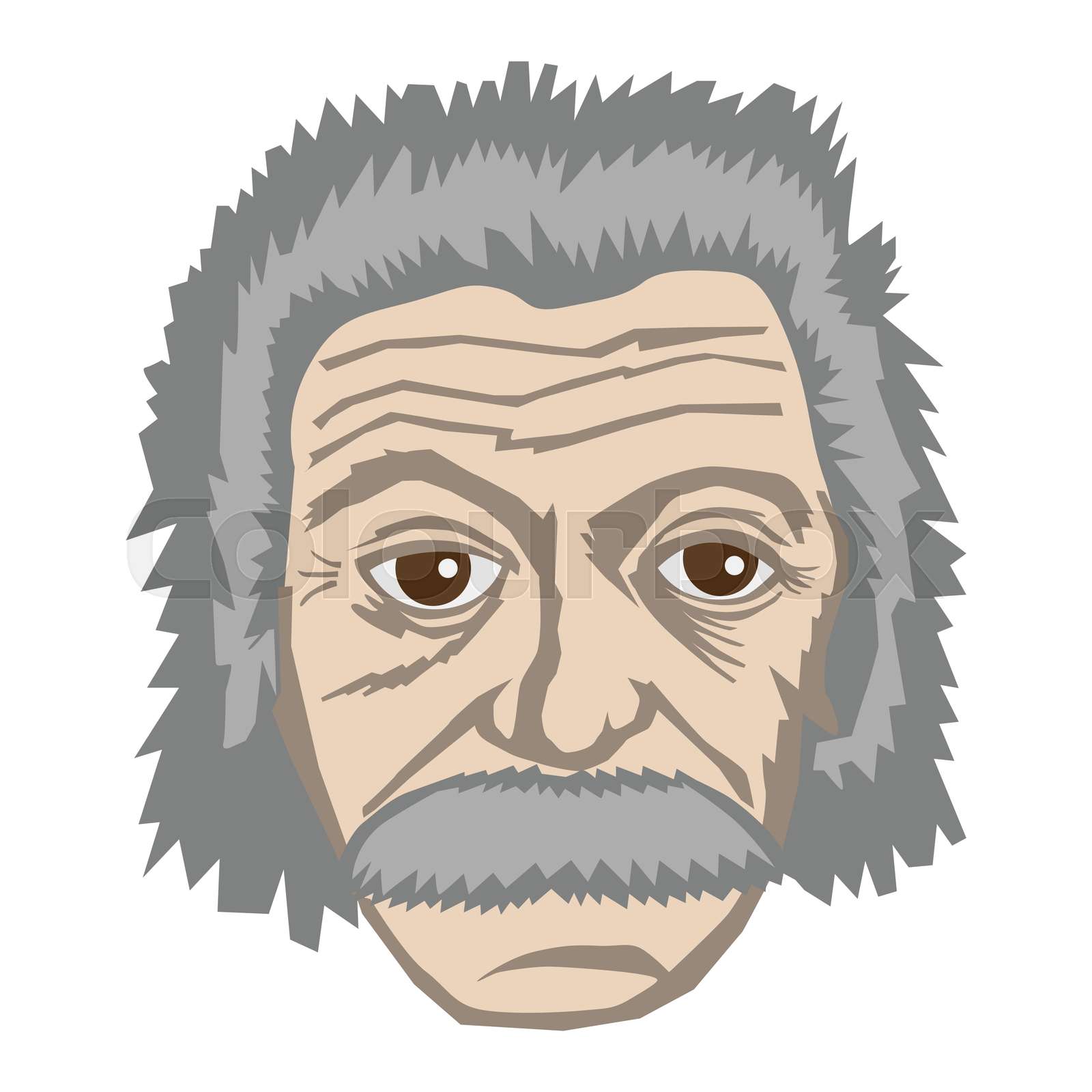 Albert Einstein Mustache Vector