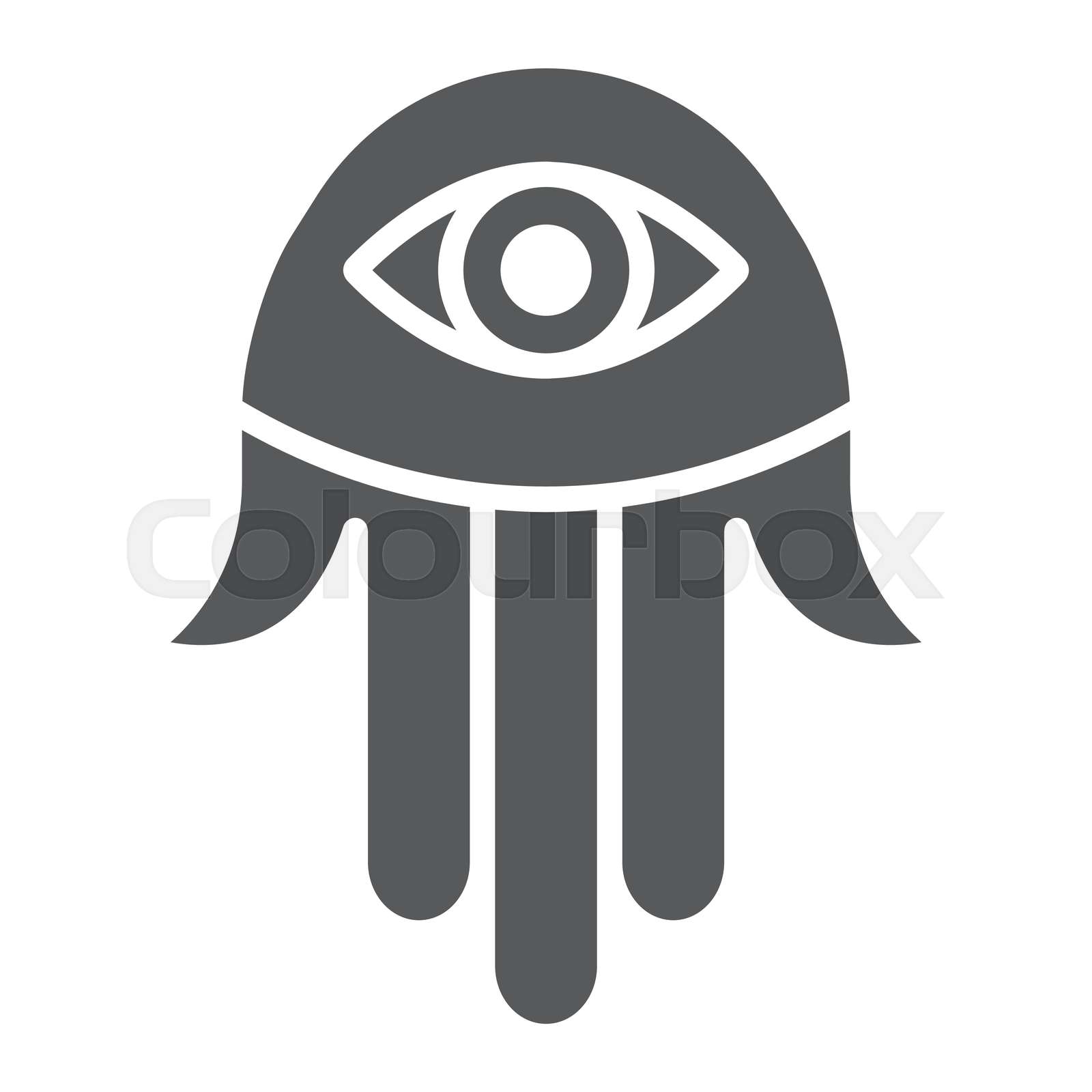 Hamsa hand glyph icon, religion and arabic, fatima sign, vector ...