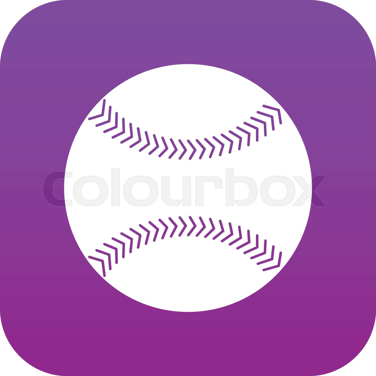 Baseball icon digital purple | Stock vector | Colourbox