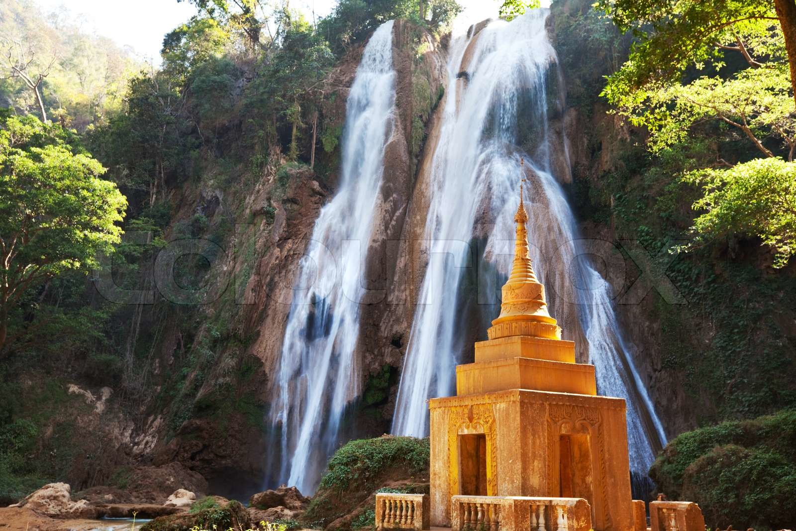 Waterfall in Myanmar | Stock image | Colourbox