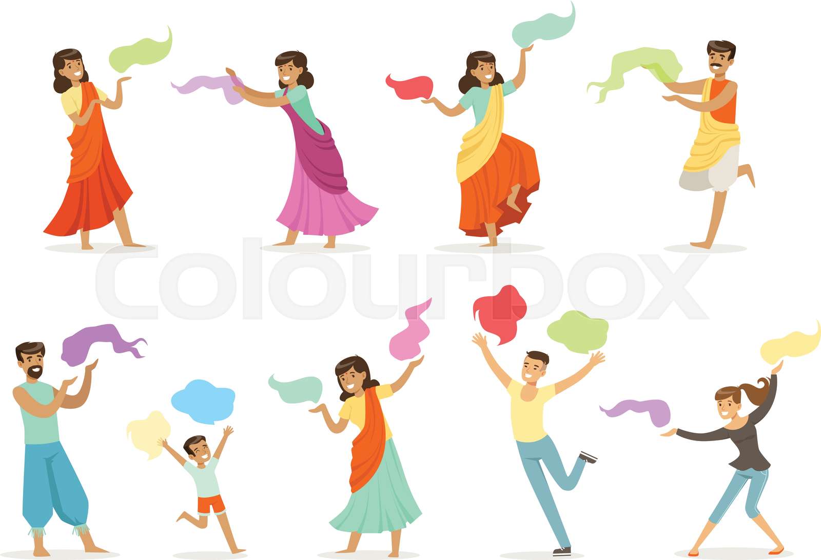 indisch, darsteller, kultur | Stock-Vektor | Colourbox