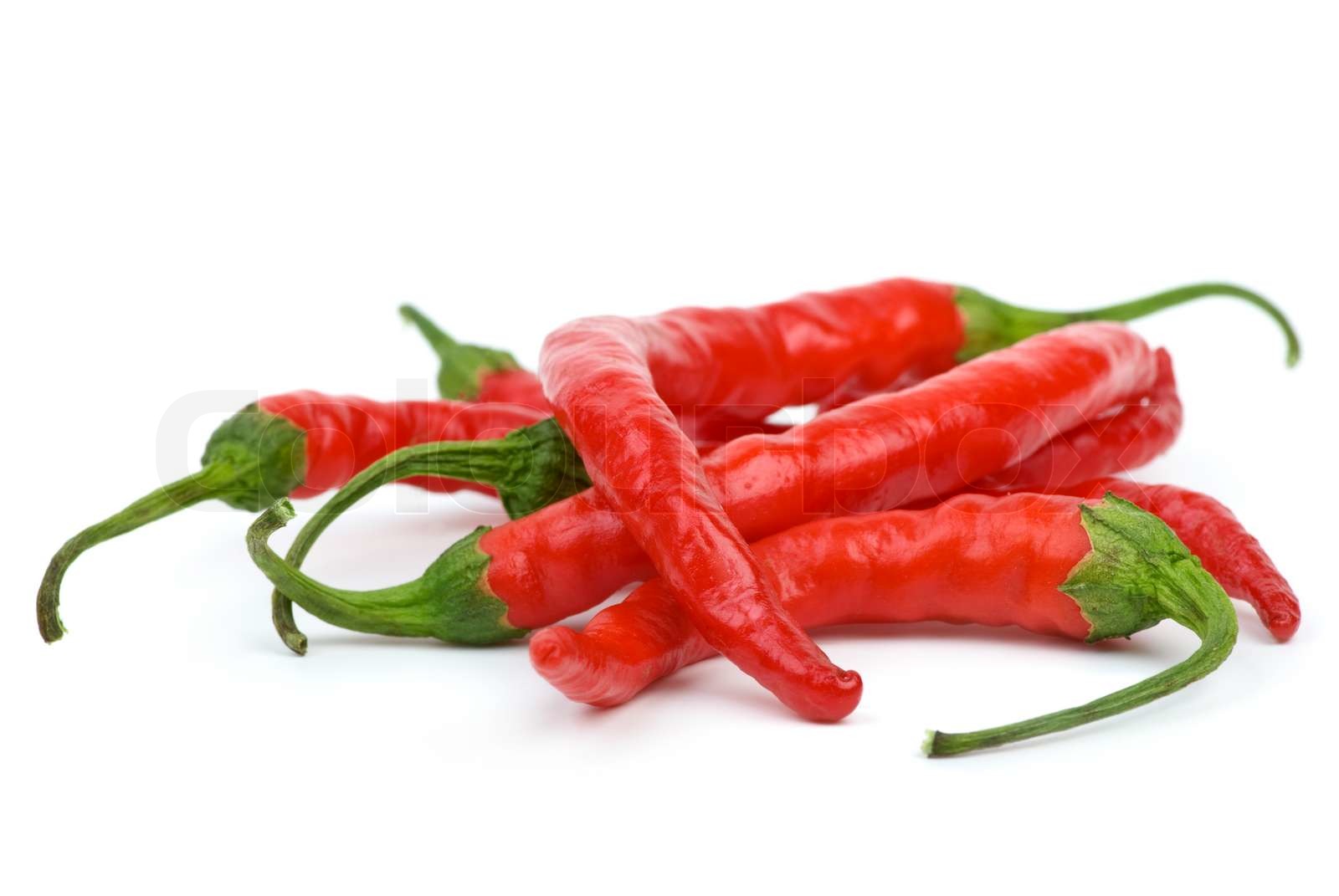 Haufen rote Chilischoten | Stock Bild | Colourbox