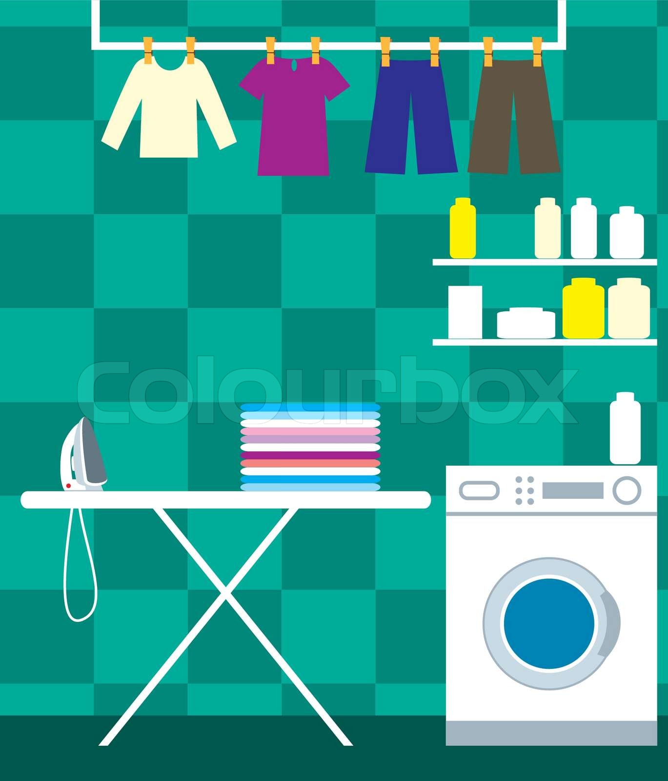 Washing room | Stock vector | Colourbox