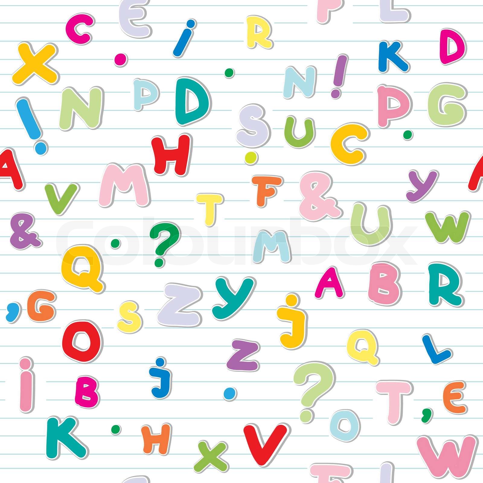 letters pattern | Stock vector | Colourbox