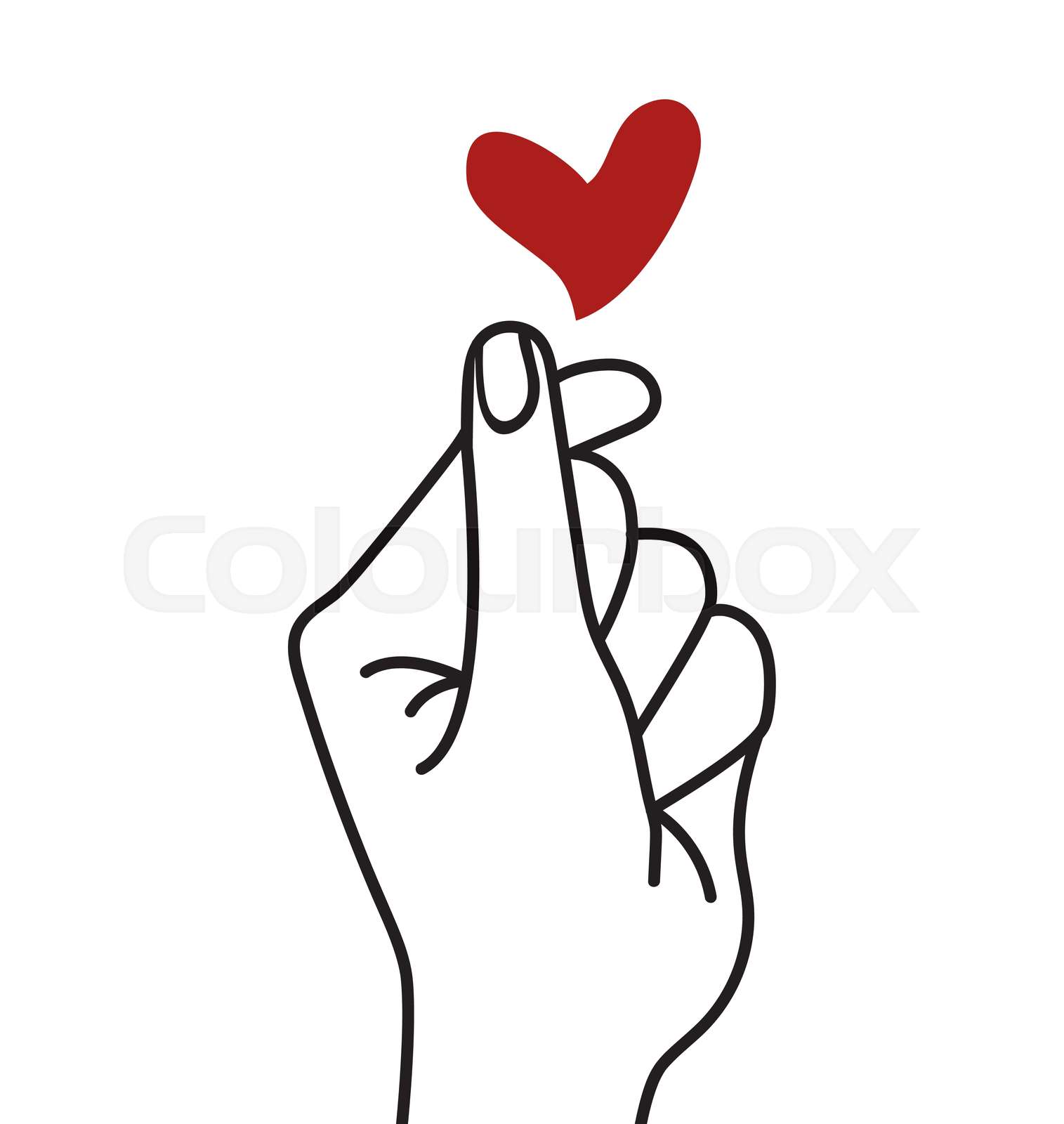 cute sign mini heart outline | Stock vector | Colourbox