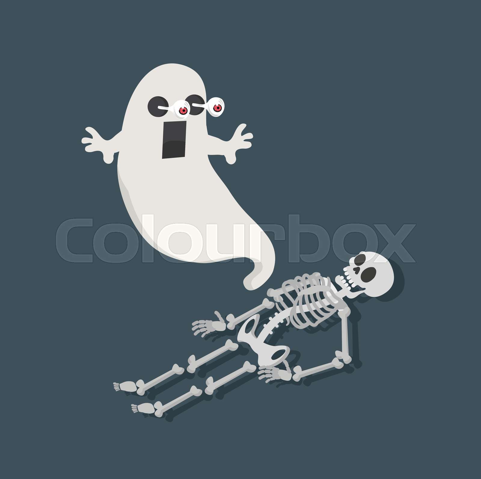 ghost vector with skeleton | Stock vector | Colourbox