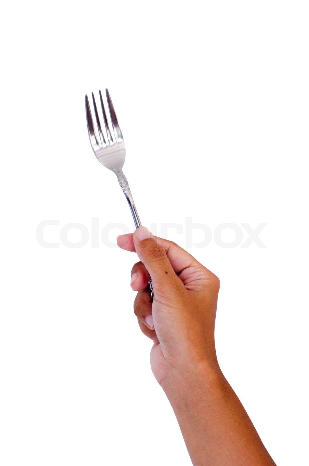 hånd, gaffel, holde | Stock foto | Colourbox