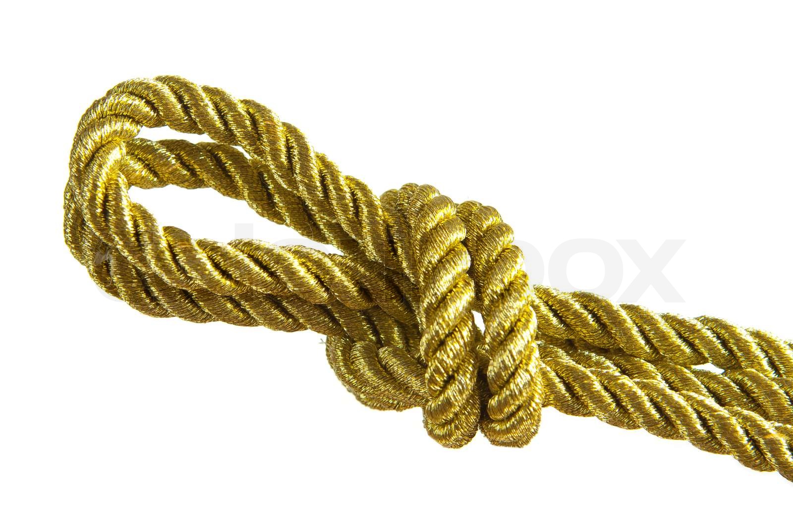 Gold rope knot | Stock image | Colourbox