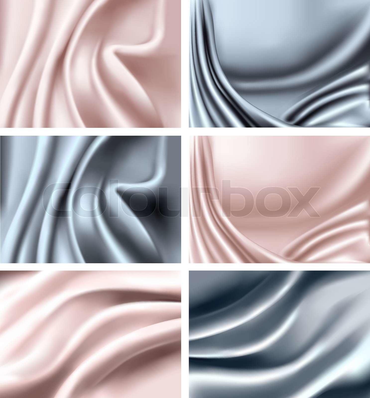 Reihe von eleganten bunte Seide Textur. Vektor-Illustration. | Stock ...