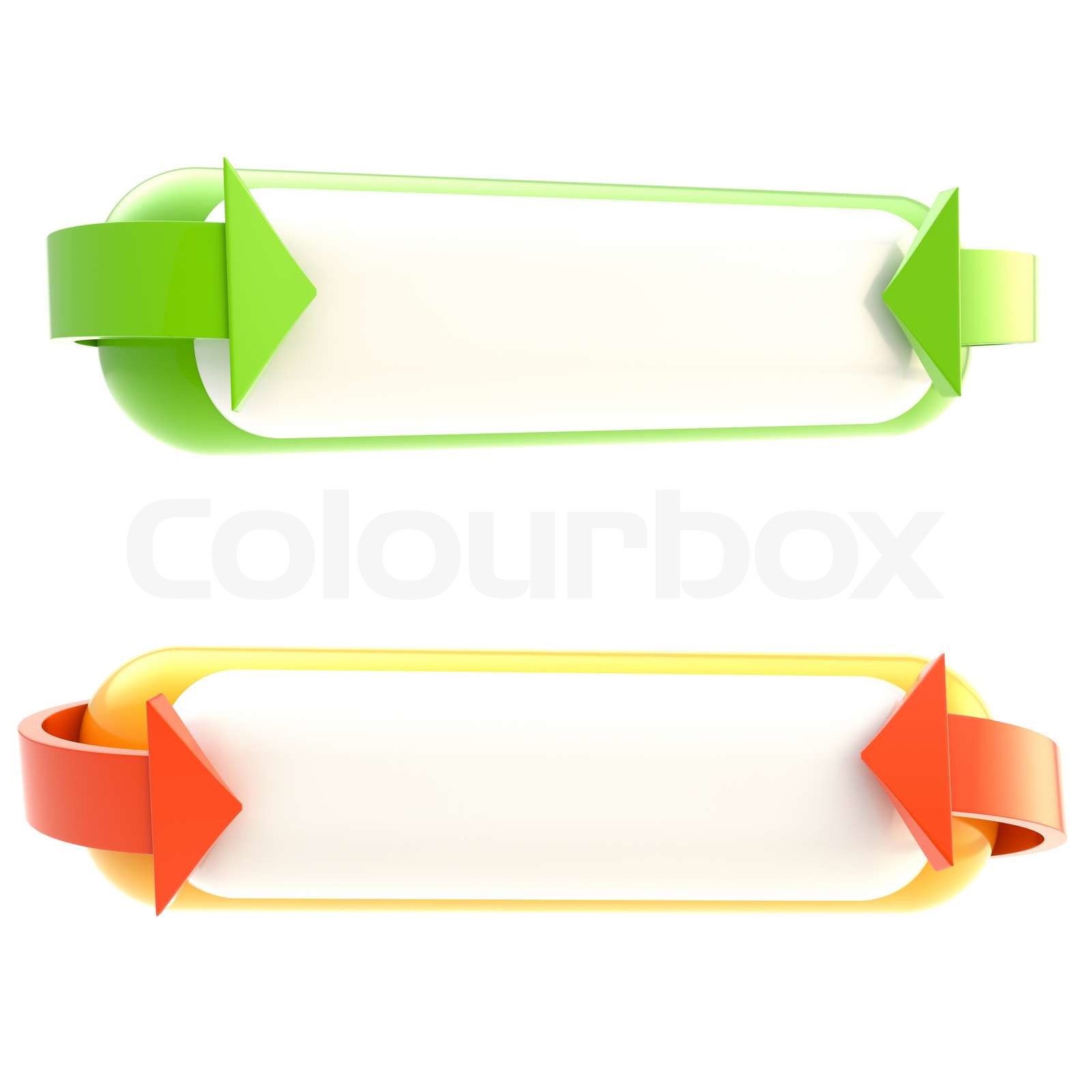 Set of two banner buttons isolated | Stock image | Colourbox