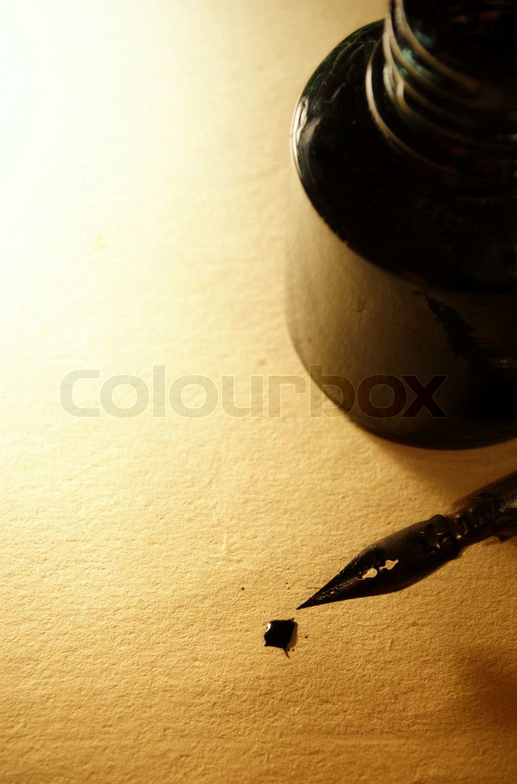 pen and ink on a sheet of old paper | Stock image | Colourbox