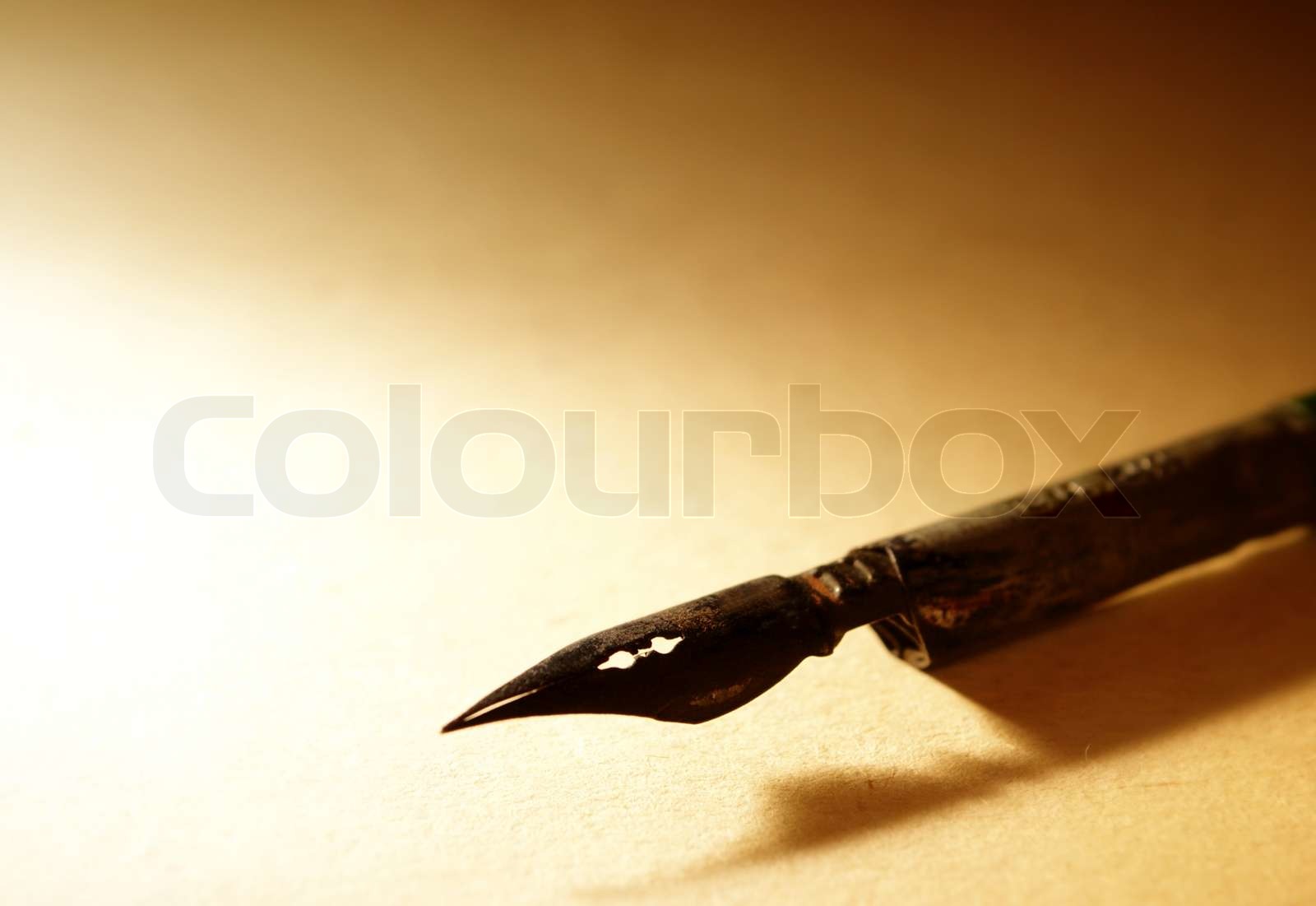 pen and ink on a sheet of old paper | Stock image | Colourbox