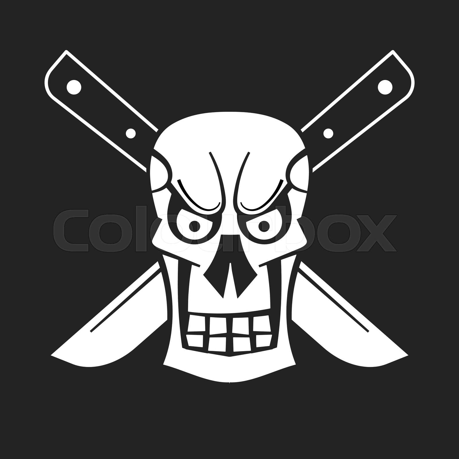 Evil Skull Logo. Hand Drawn Illustration For Your Design And Needs ...