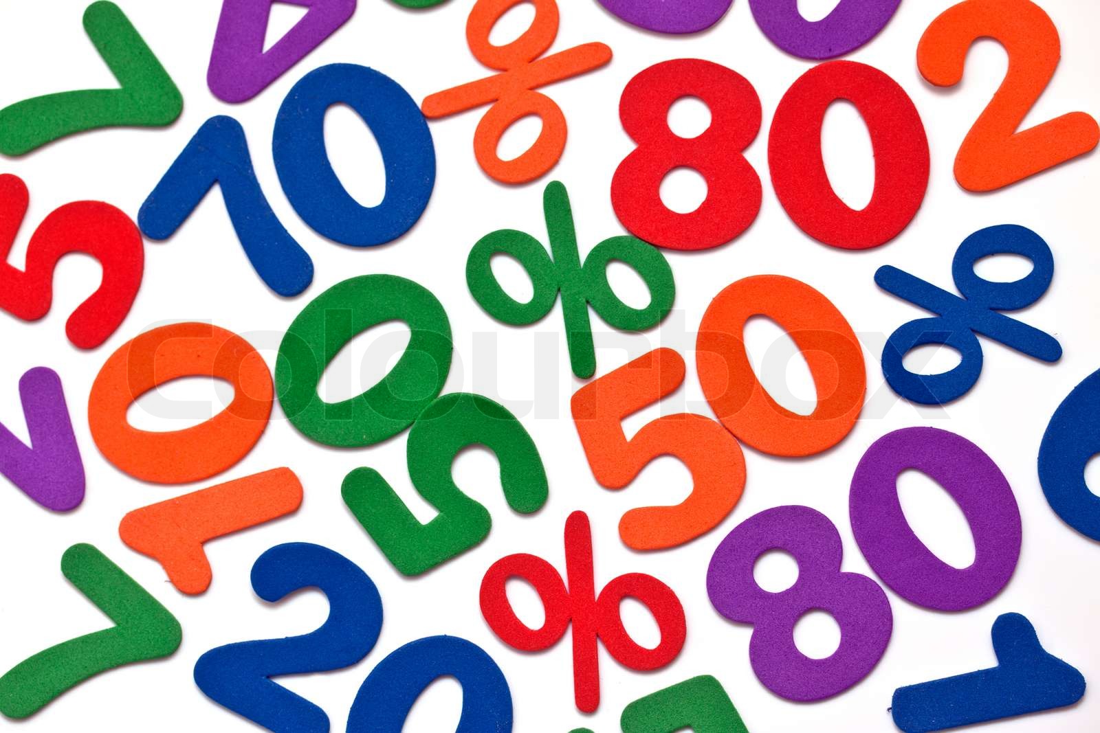 Background of numbers and mathematical symbols | Stock image | Colourbox