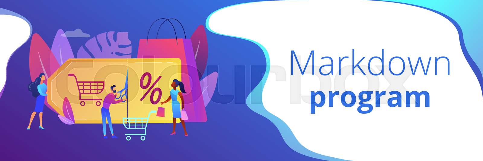 Markdown program concept banner header | Stock vector | Colourbox