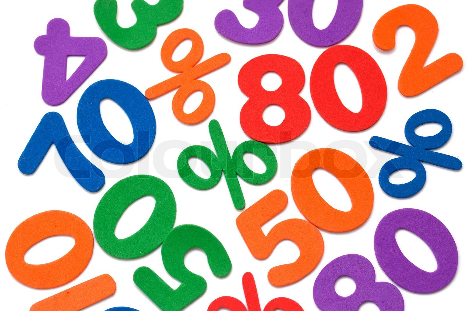 Background of numbers and mathematical symbols | Stock image | Colourbox