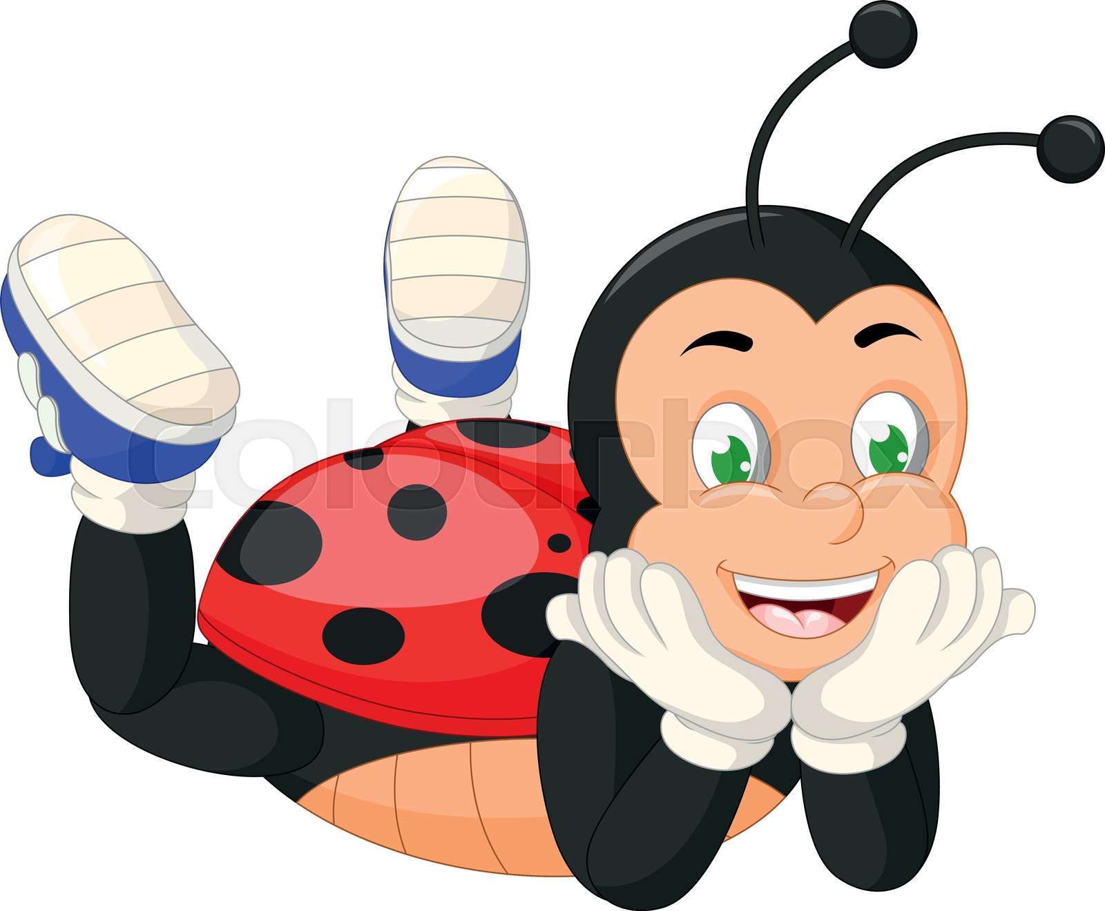 Funny Red Beetle Cartoon | Stock vector | Colourbox