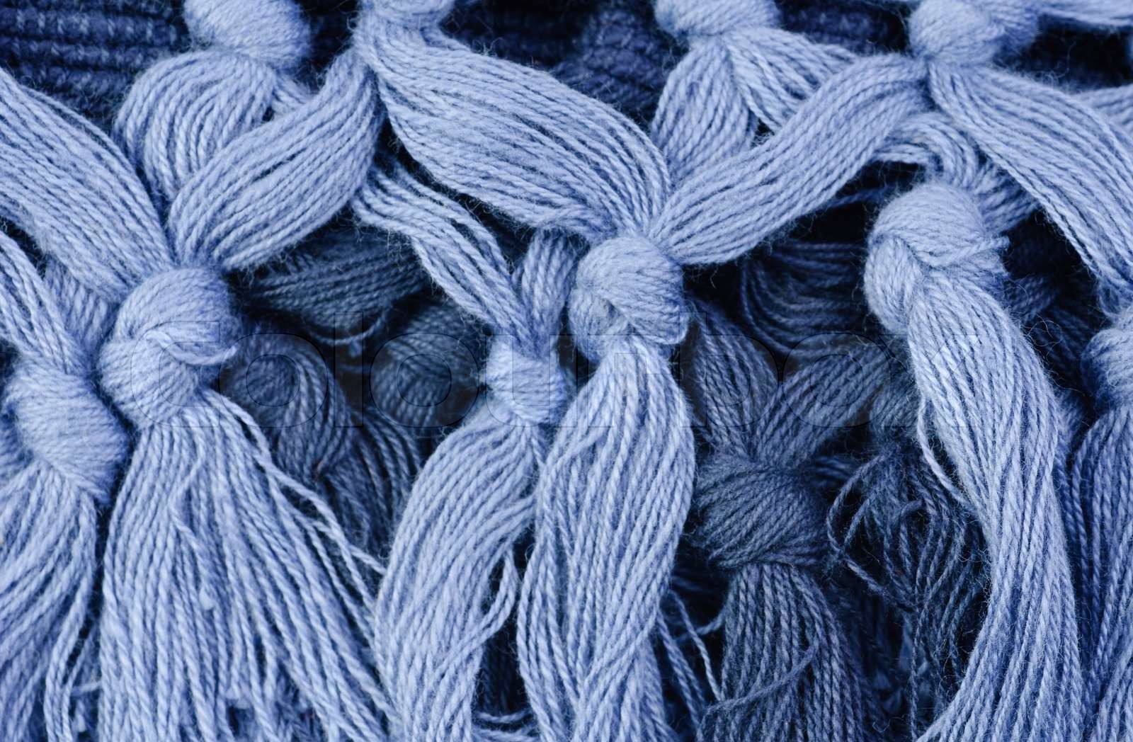Blue thread Macro | Stock image | Colourbox