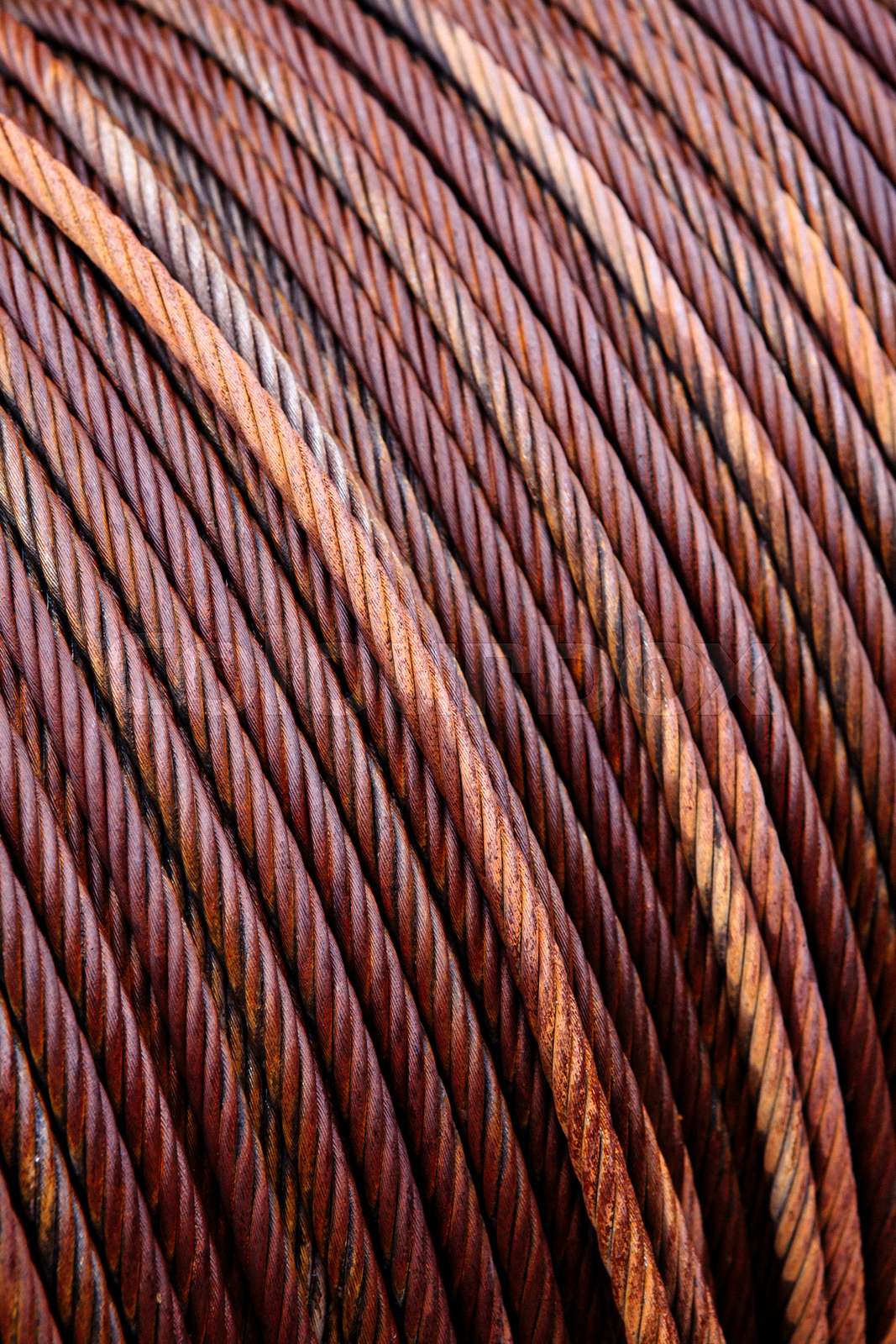 Roll of industrial metal cable | Stock image | Colourbox
