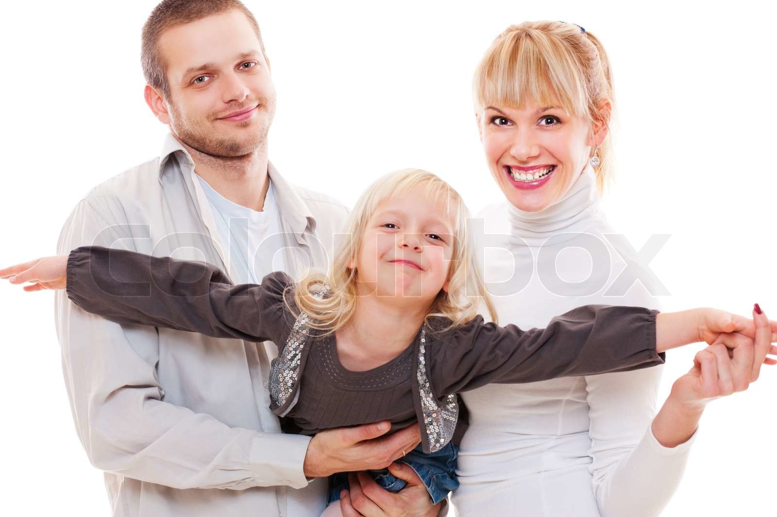 young smiley family | Stock image | Colourbox