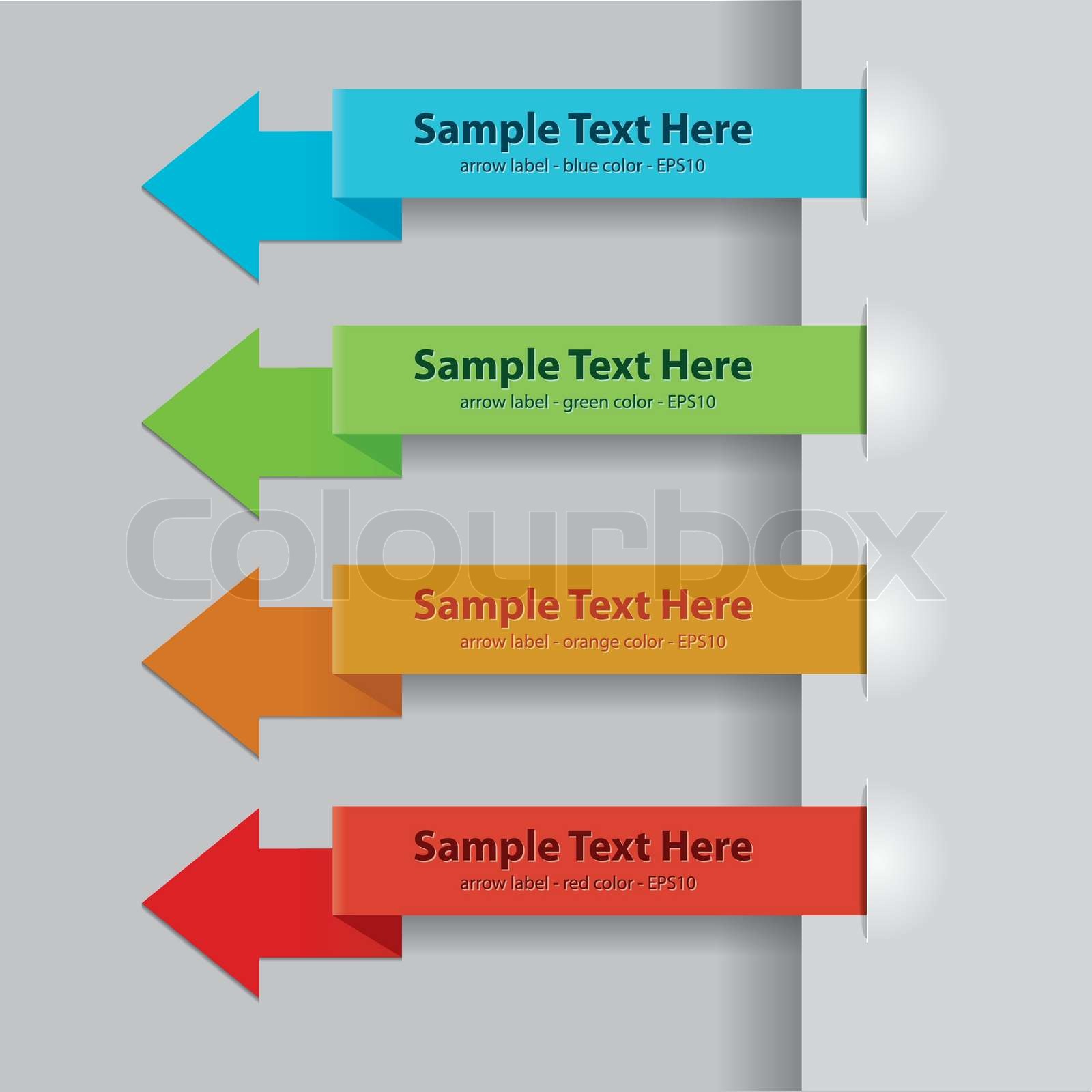 arrow tags | Stock vector | Colourbox