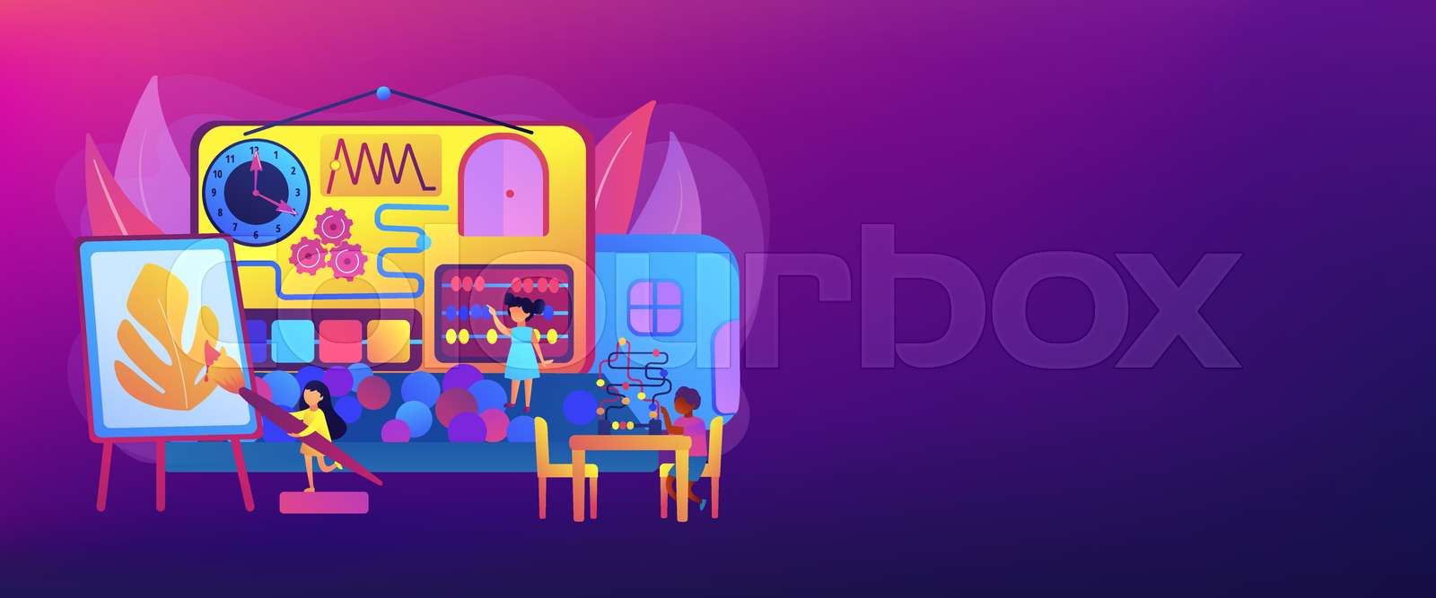 Child friendly area concept banner header | Stock vector | Colourbox