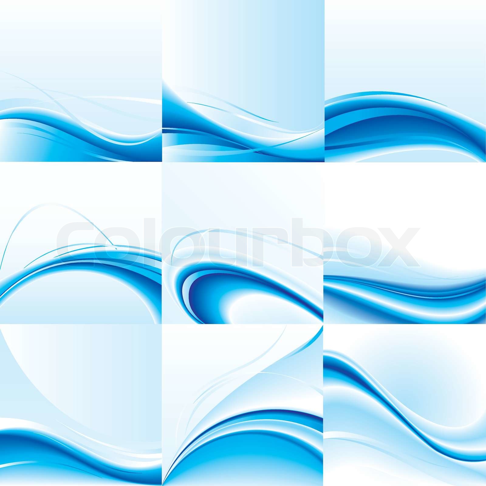 Blue wave design | Stock vector | Colourbox