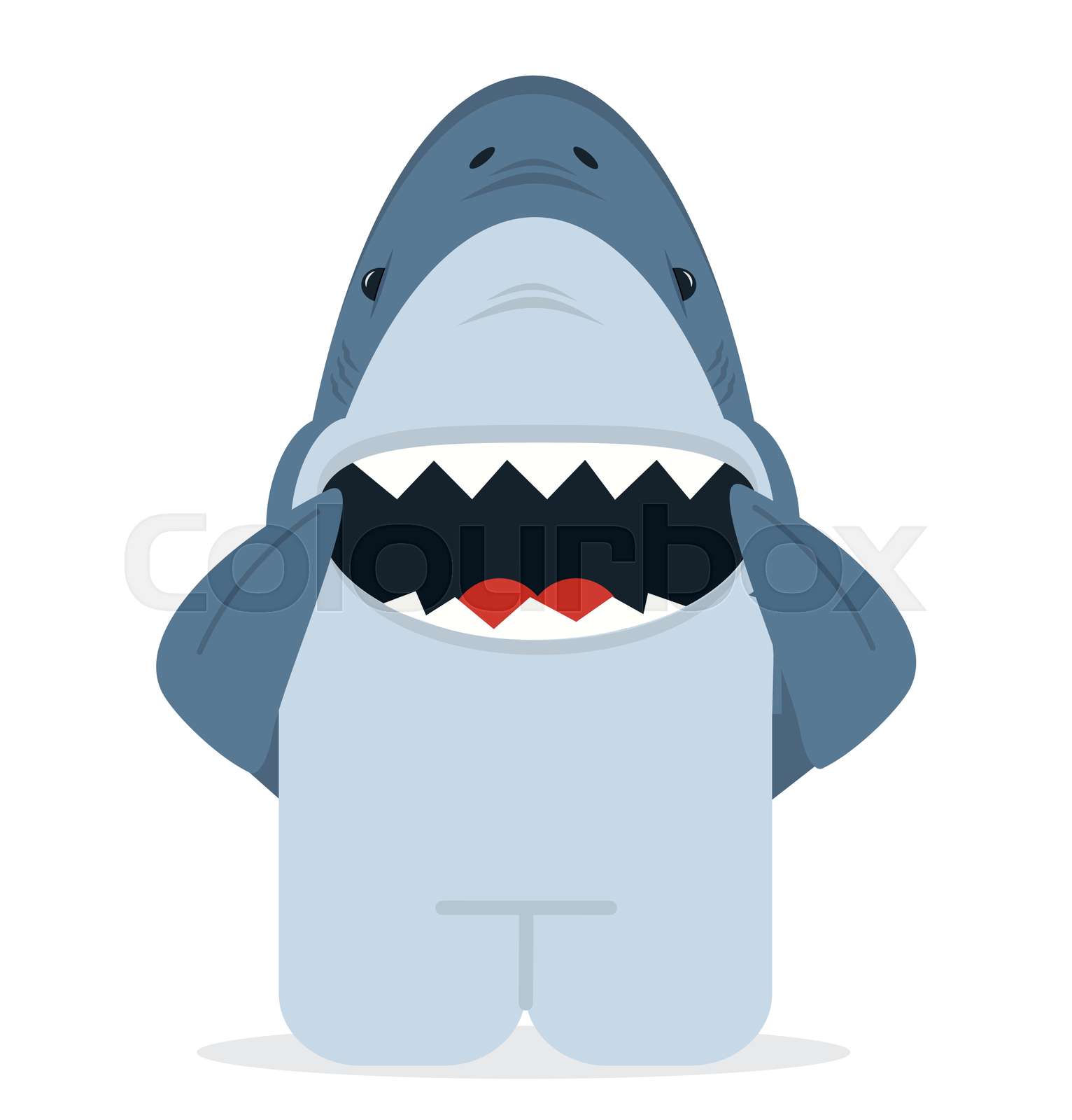 shark with open jaws smile vector | Stock vector | Colourbox