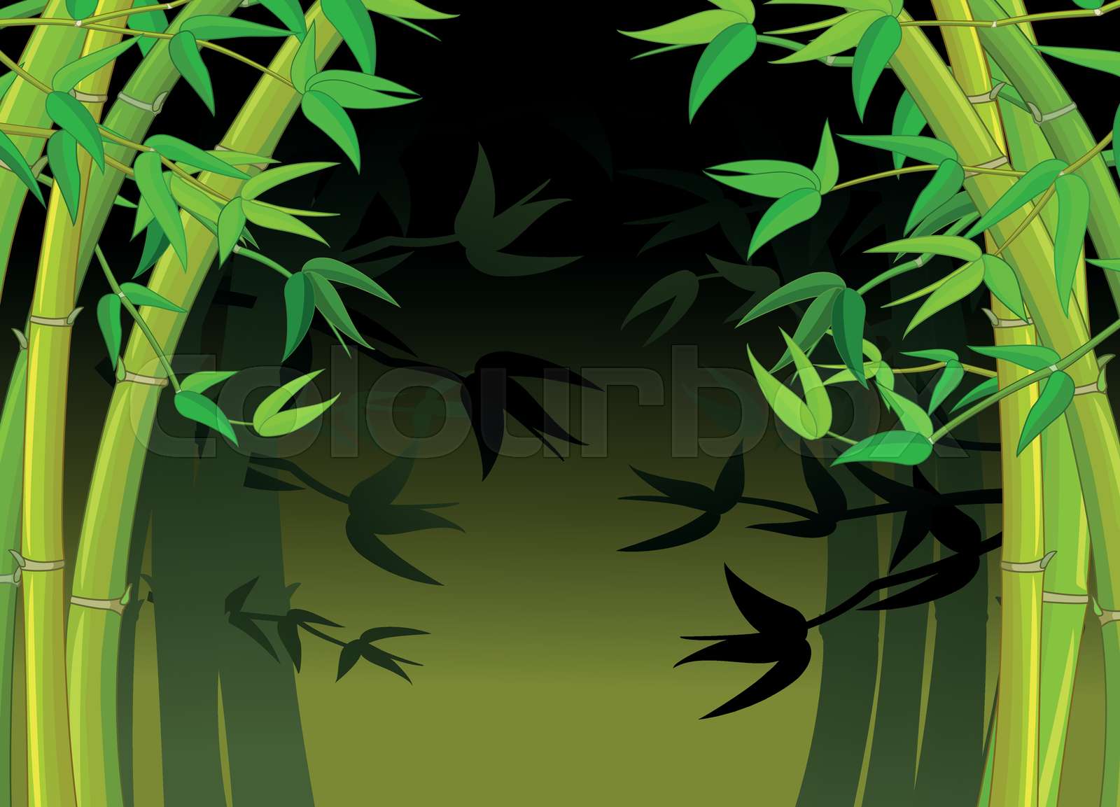 Cool bamboo Cartoon | Stock vector | Colourbox