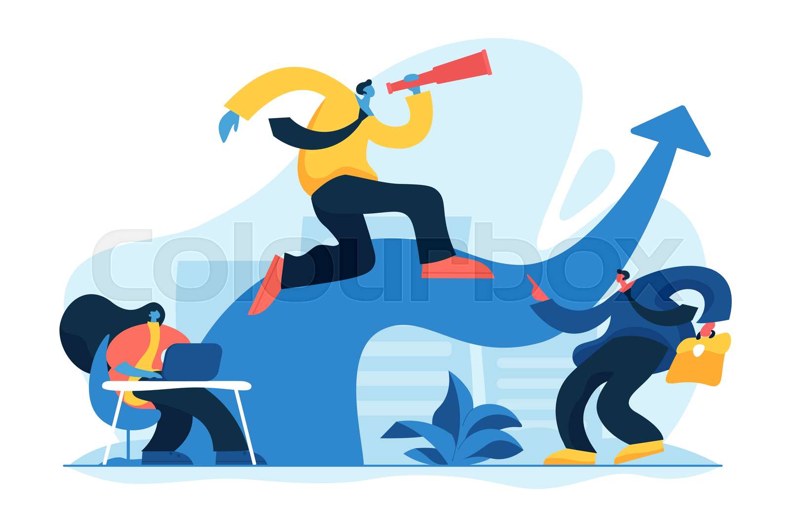 Leadership concept vector illustration. | Stock vector | Colourbox