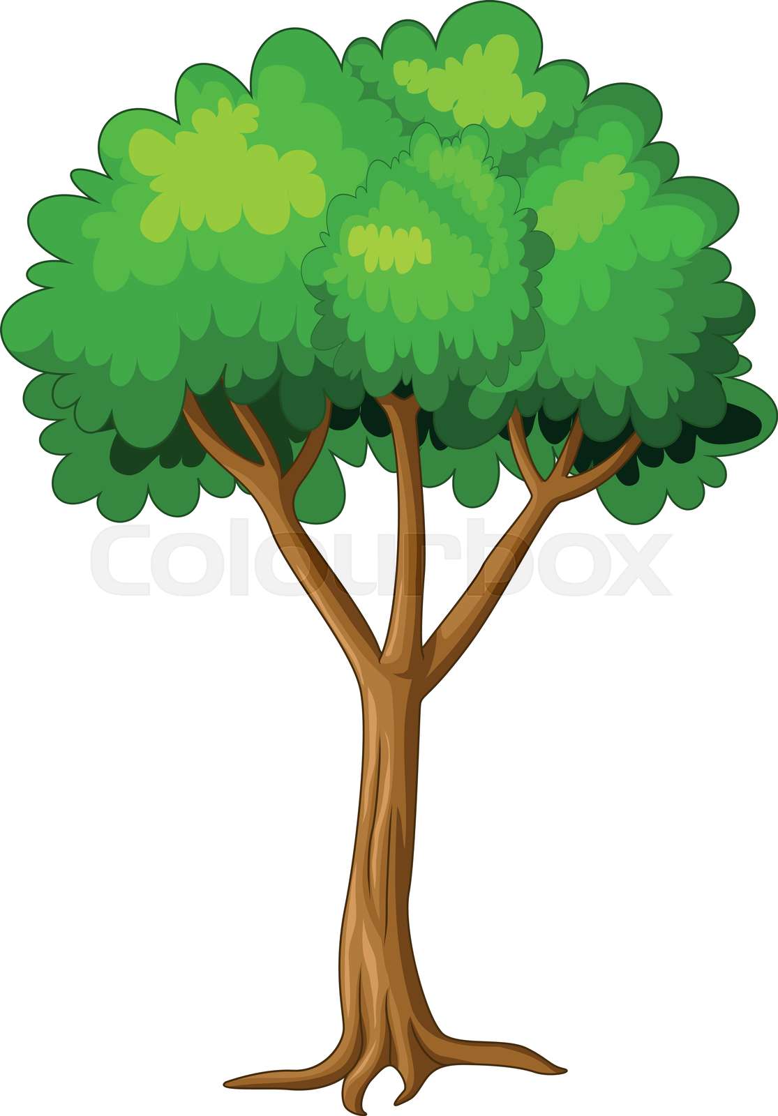 Funny Tree Cartoon | Stock vector | Colourbox