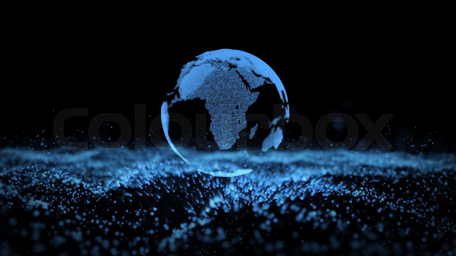 3d animation Earth model rotates over information units | Stock image ...