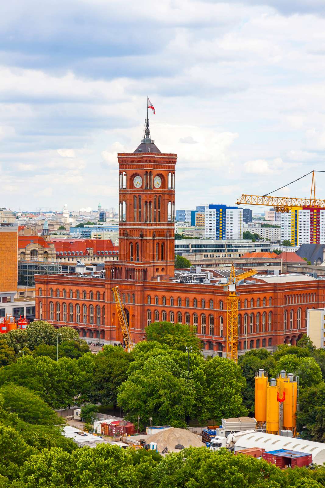 Tower of Berlin City Hall (Rotes Rathaus), Germany | Stock image ...