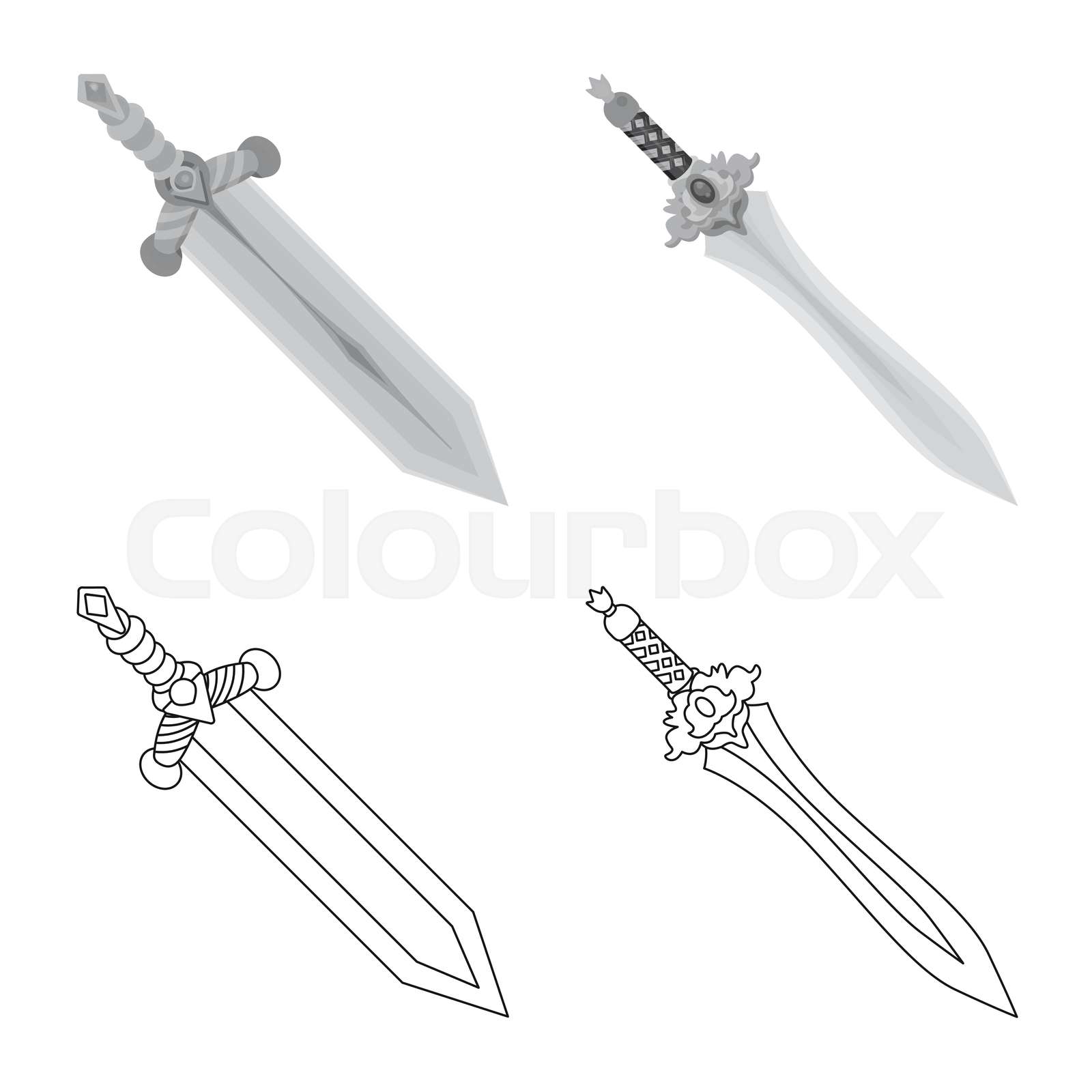 alt, messer, grafik | Stock-Vektor | Colourbox