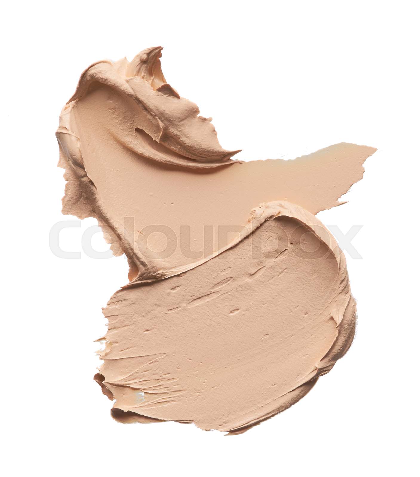 Light beige makeup smear of creamy foundation isolated | Stock image ...