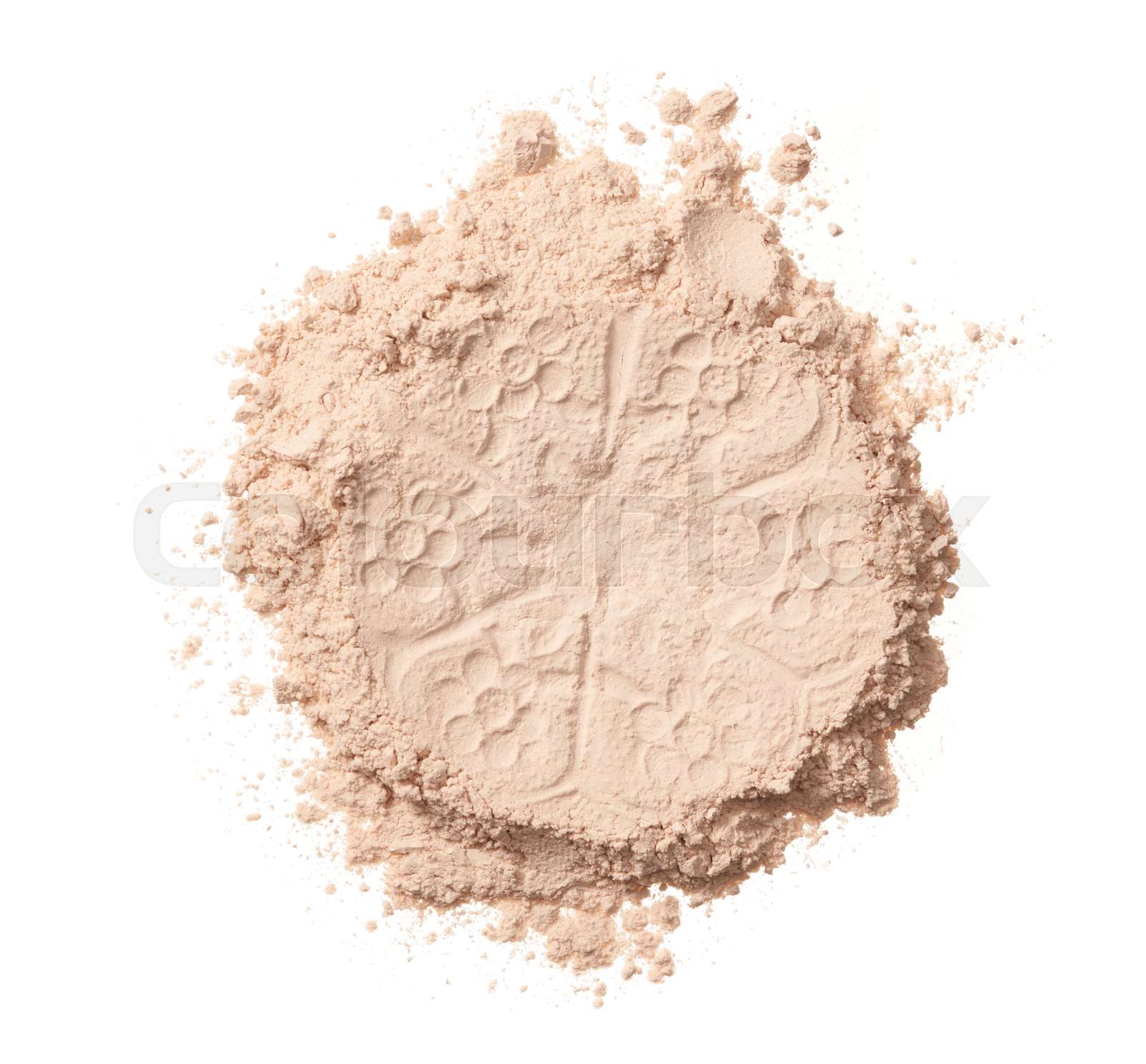 Texture of gently white face powder | Stock image | Colourbox
