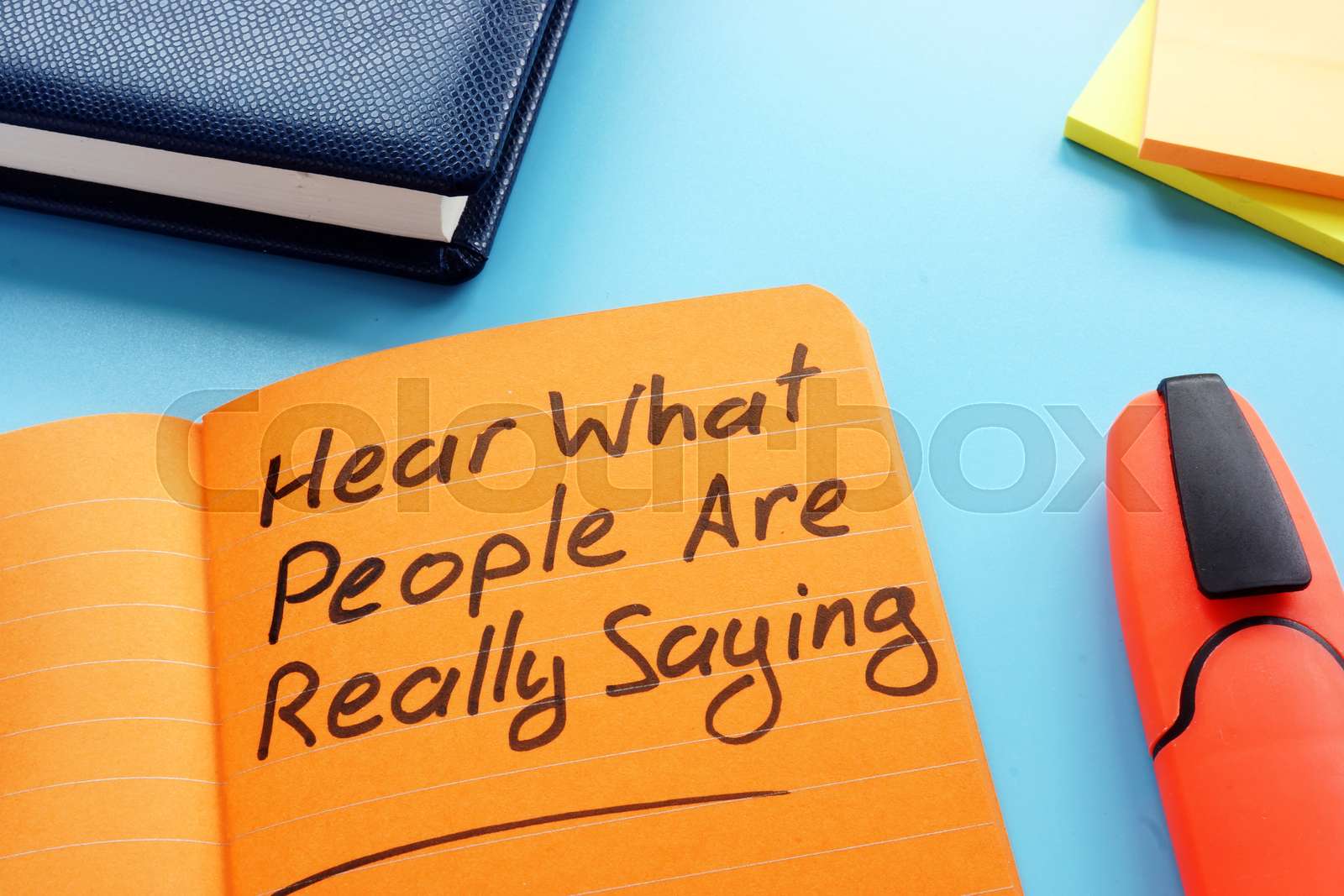 Hear what people are really saying sign. Active listening technique ...